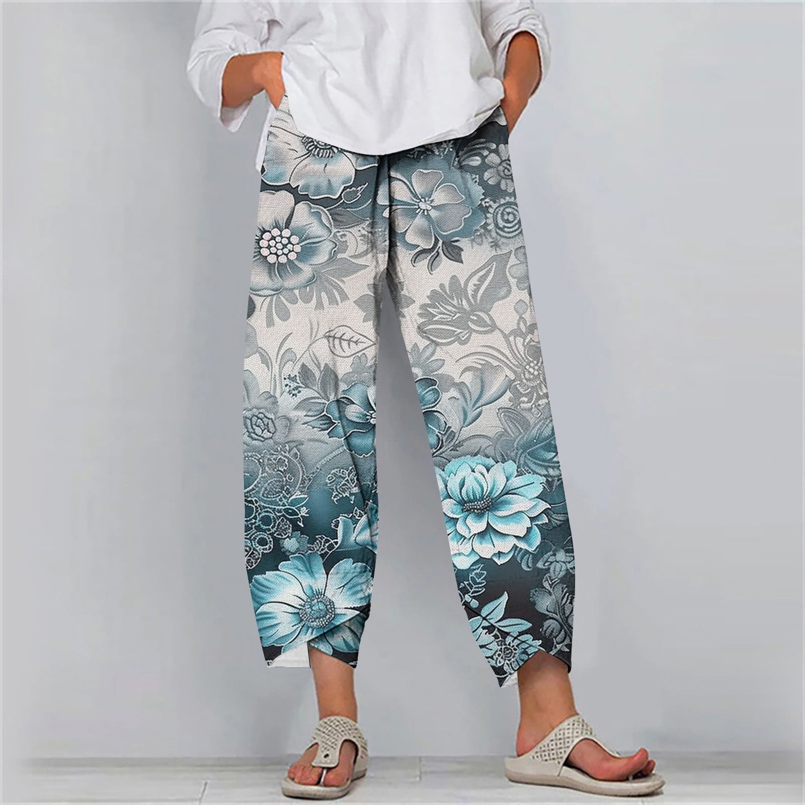 Women's Capris With Pockets Clearance Under $10 Summer Comfortable ...