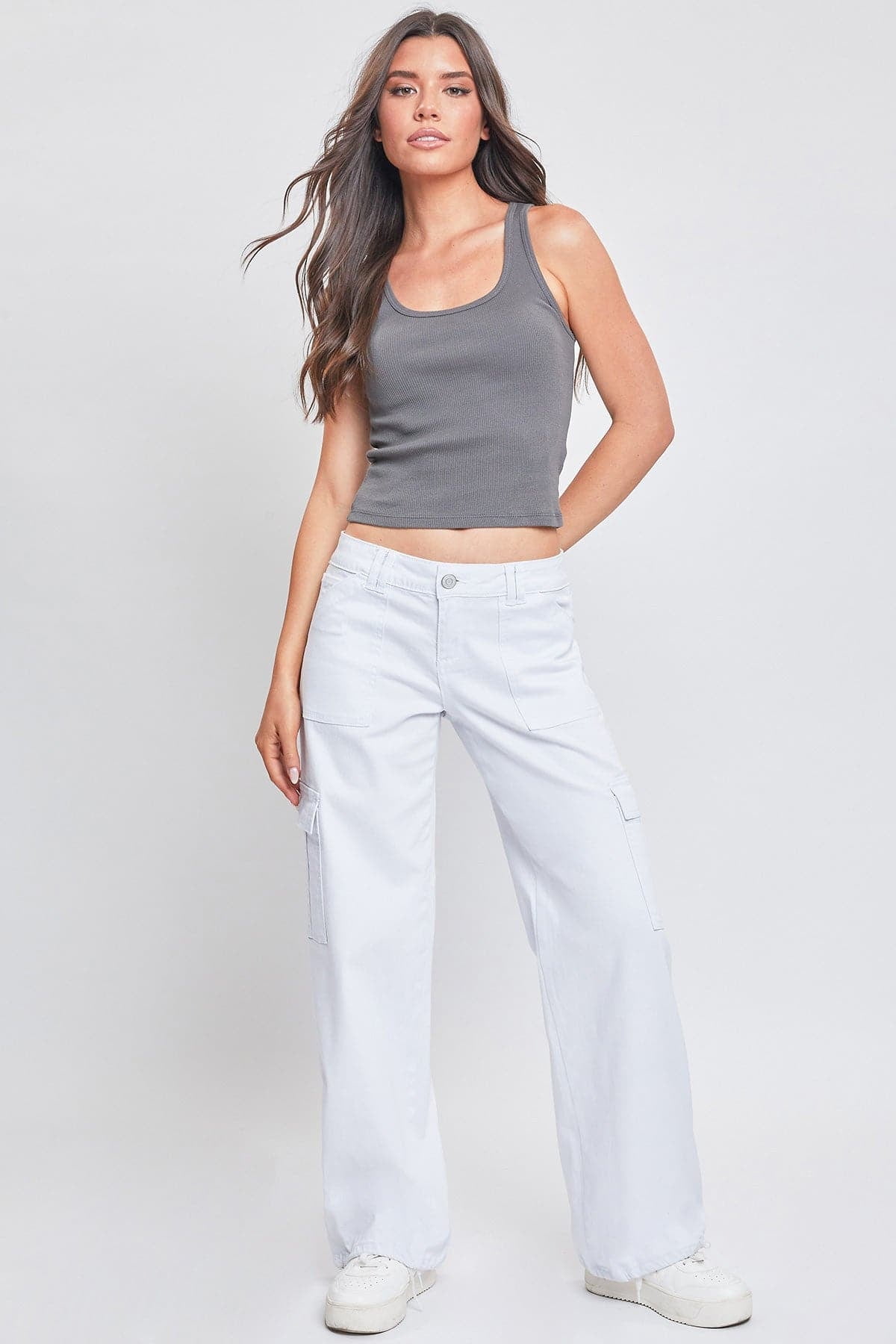 Women's Cargo Jeans with Bungee Hem - Walmart.com