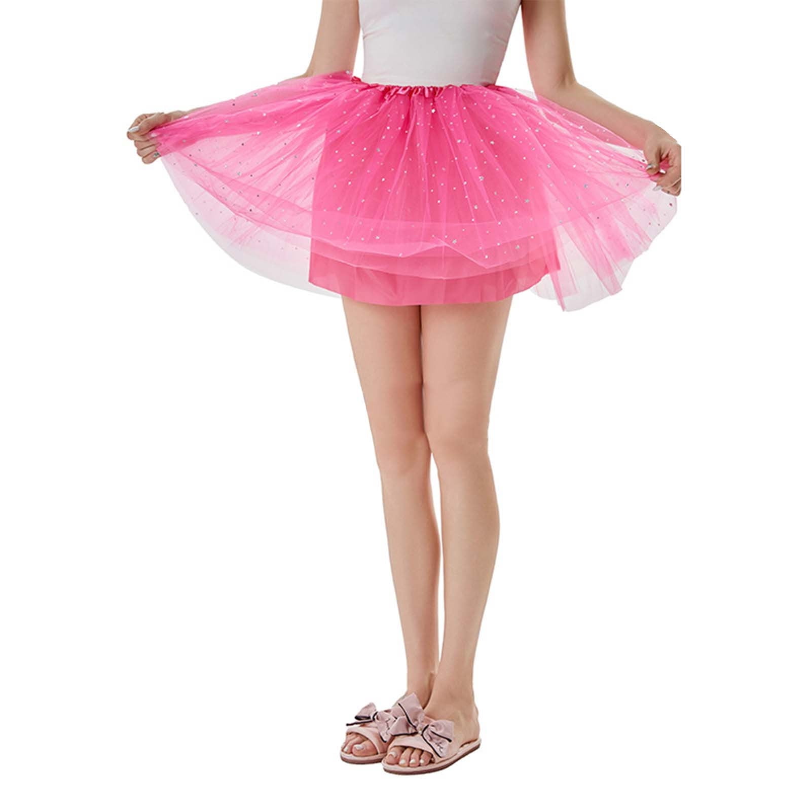Women's Carnival Festival Sparkly A Line Tutu Skirt With Inner And ...