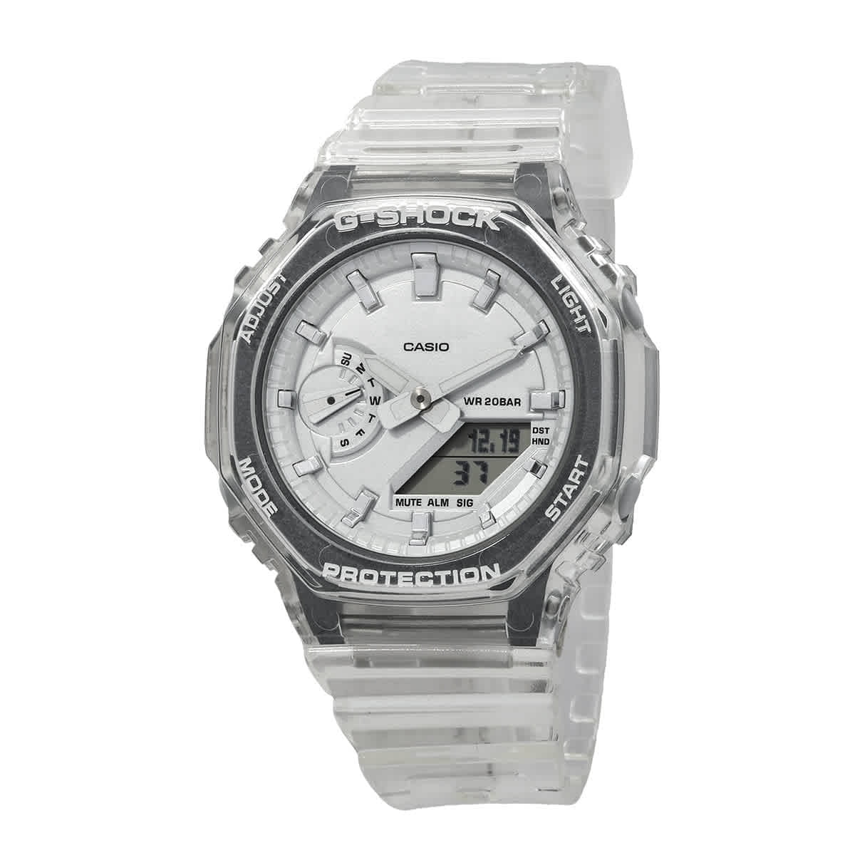 Women's Casio G-SHOCK Transparent White Watch GMAS2100SK-7A - Walmart.com