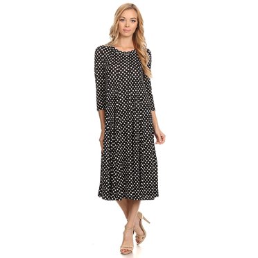 Women's A-line Midi Maxi Dress - Versatile, Casual, Comfy with 3/4 ...