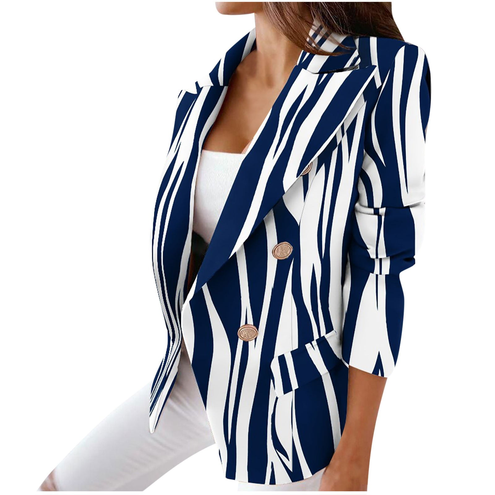 UPPADA Women's Casual Blazers,Attire Graphic Print Blazer Jackets for ...