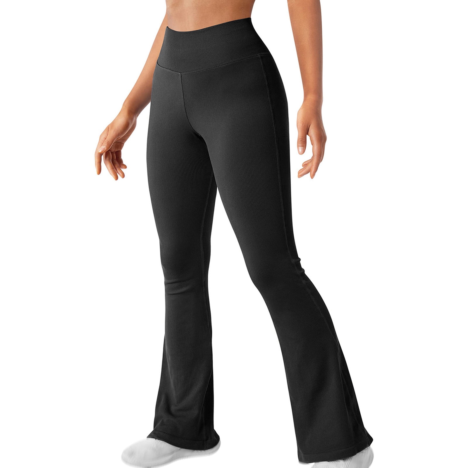 Women's Casual Bootleg Yoga Pants - Summer High Waisted Flare Workout ...