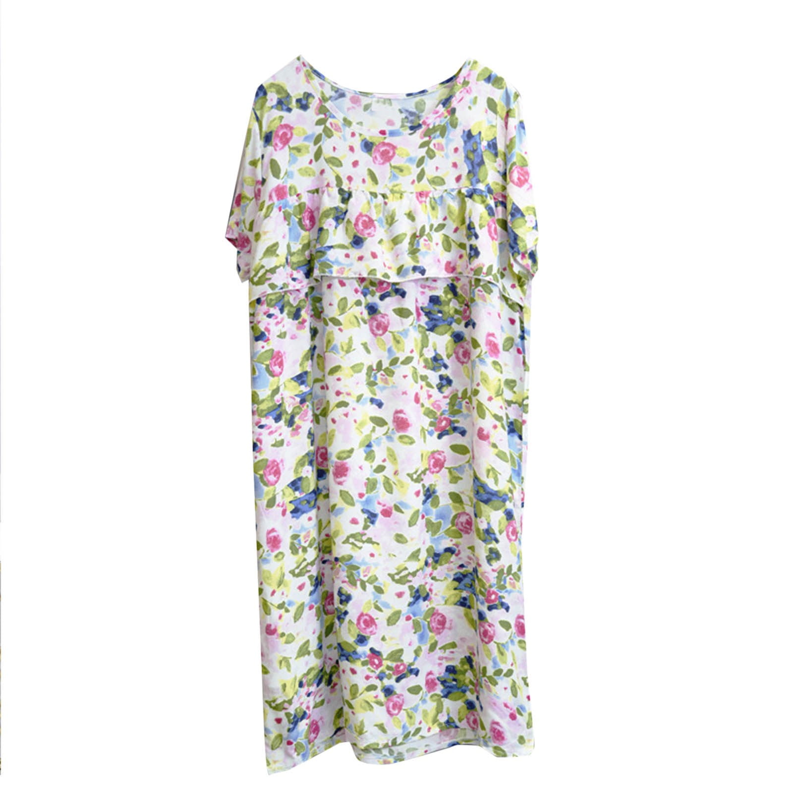 Women's Casual Cute Nightshirts Summer Short Sleeve Nightgowns Comfy ...