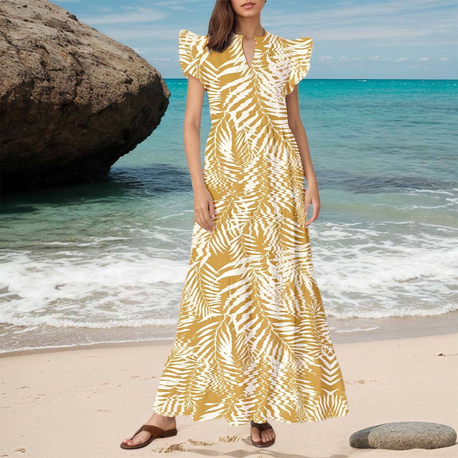 Women's Casual Dress For Everyday Vacation Home Beach And Flowy A Line ...