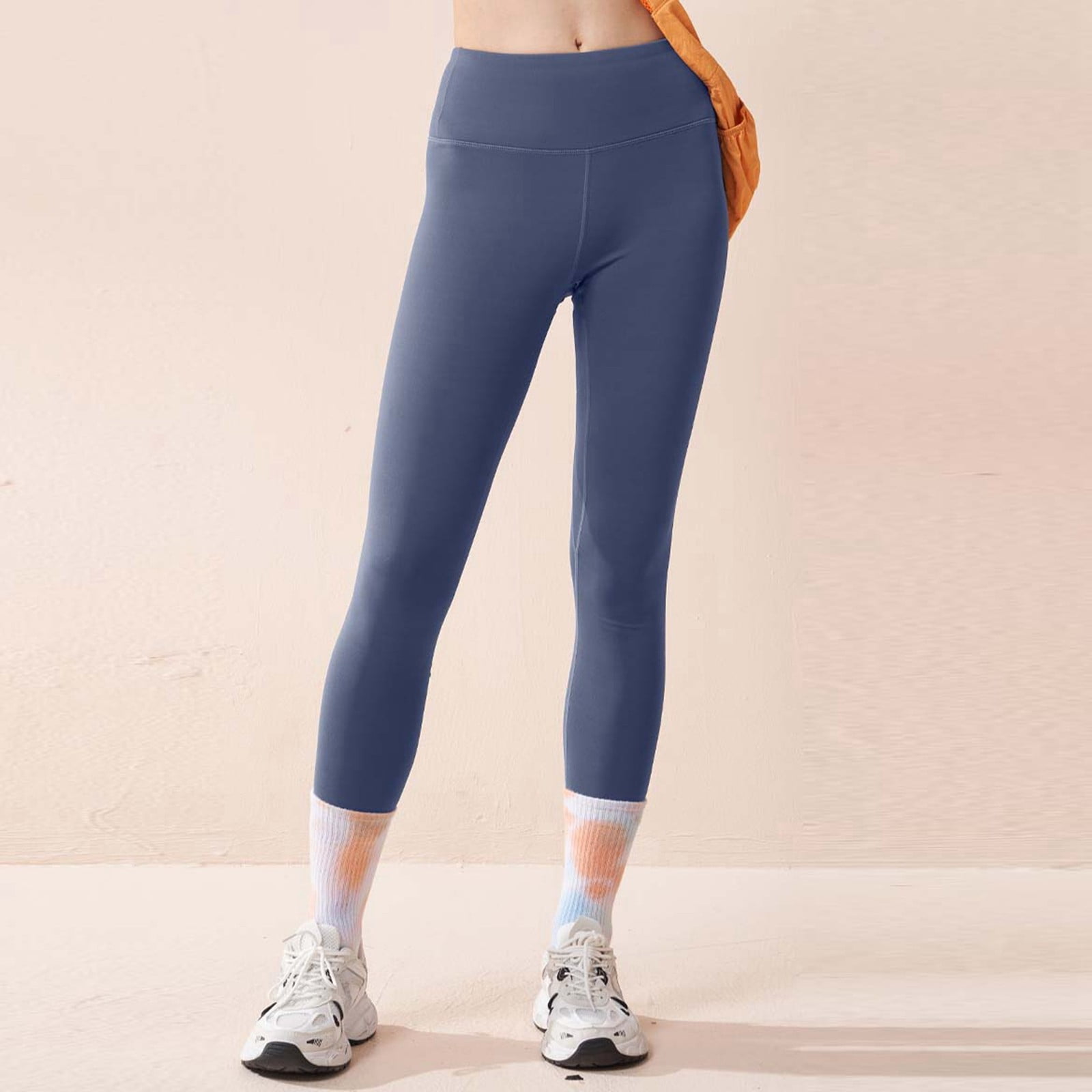 Women's Casual Fashion Basic Skinny High Waist Compression Soft Fitness ...