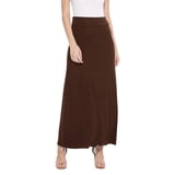 Women's Casual Foldable Waist Comfy Loose Fit Solid Maxi Skirt S-3XL ...