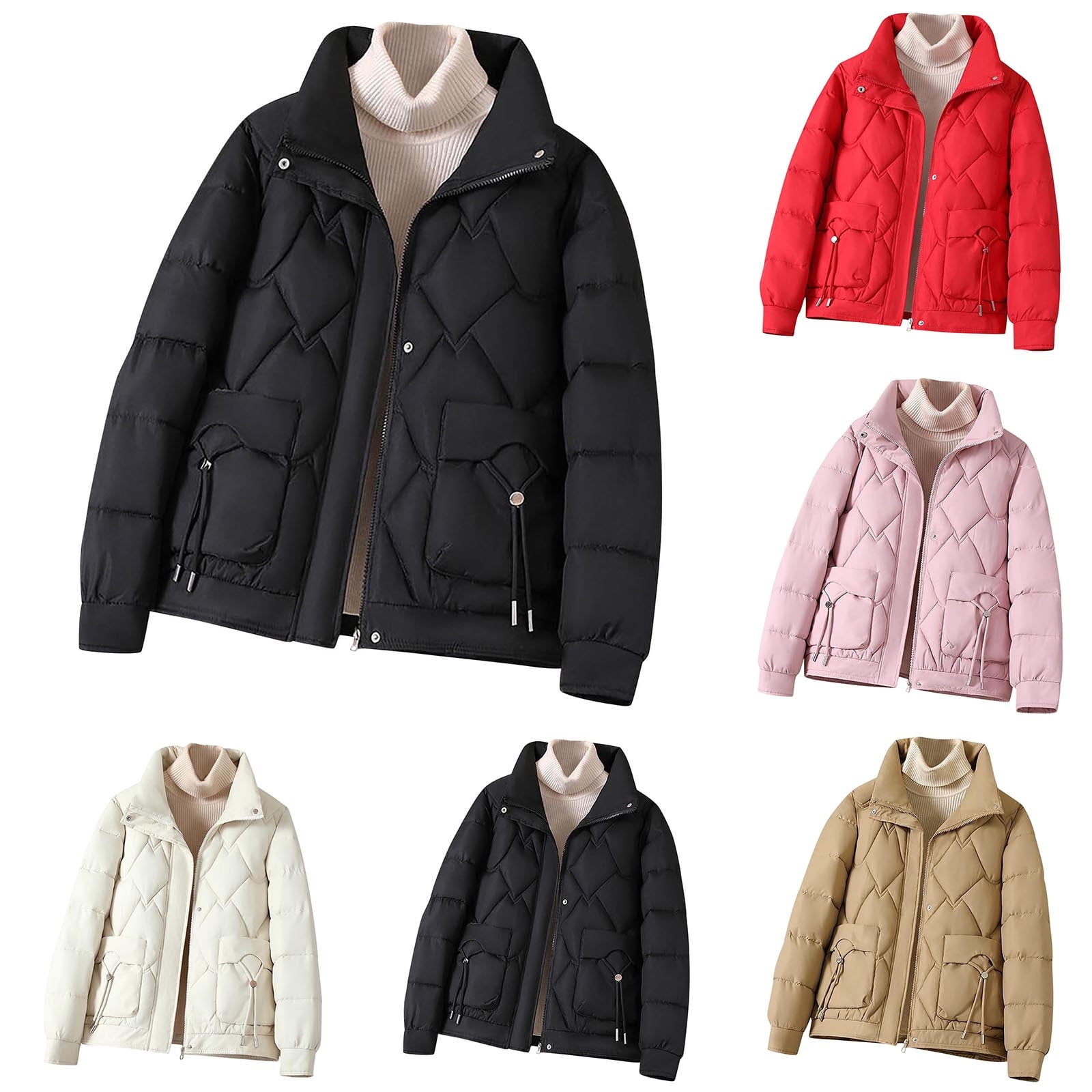 Women's Casual Long Sleeve Lapel Jacket Coat Outerwear Without Hood ...