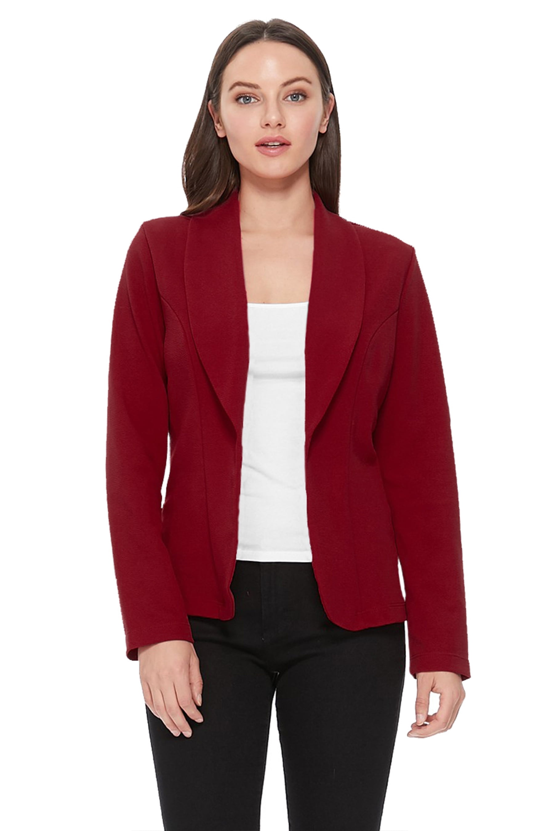 Women's Casual Long Sleeves Office Workwear Solid Blazer Jacket S-3XL ...