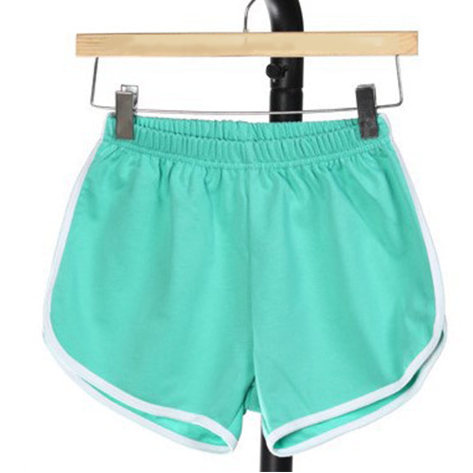 Women's Casual Outing Shorts With Elastic Waist In Solid Color For ...