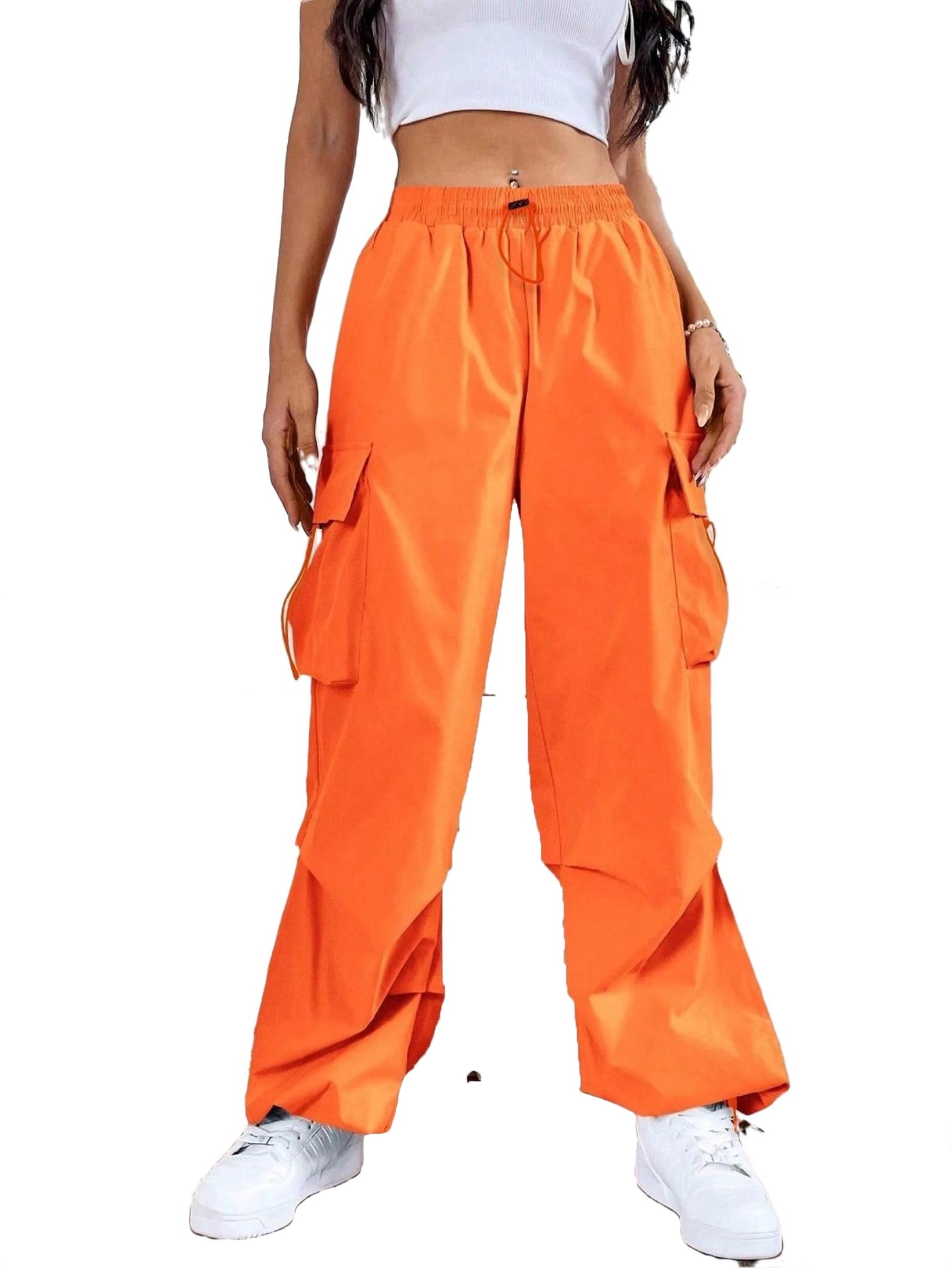 Women's Casual Plain Cargo Pants Burnt Orange Pants XS (2) - Walmart.com