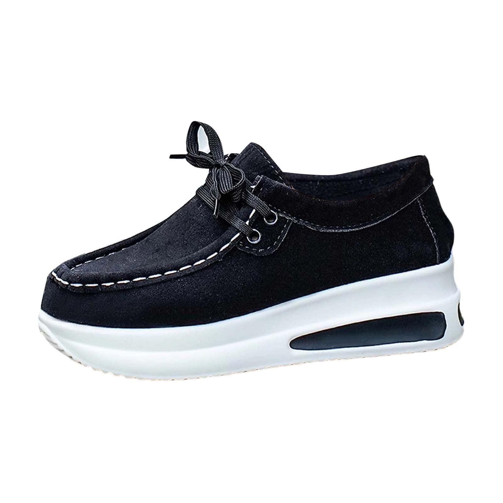 Women's Casual Platform Sneakers with Lace Up Design Breathable Comfort ...