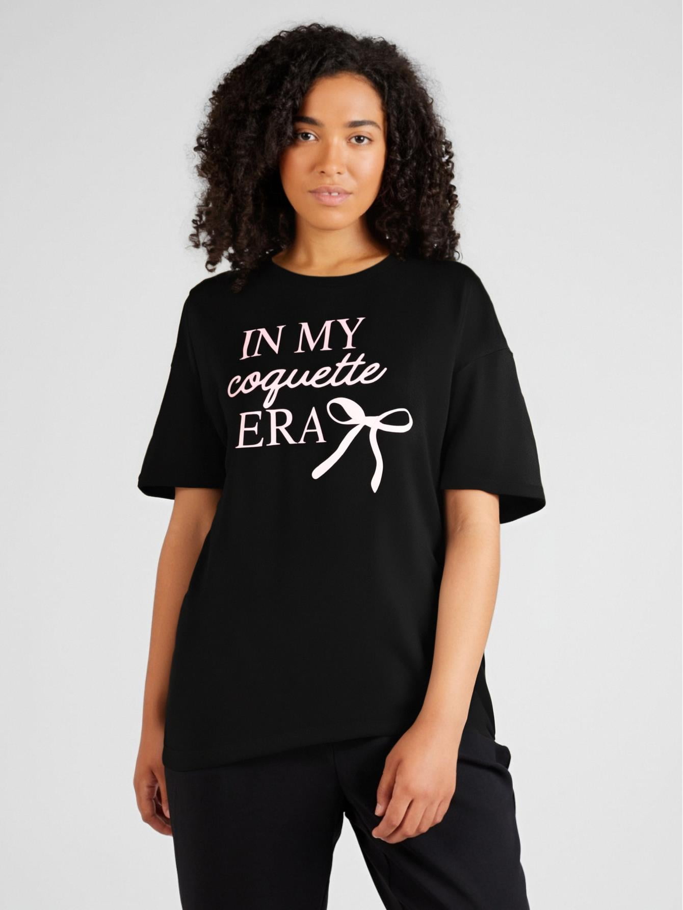 Women's Casual Sports T-Shirt with "In My Coquette Era" Slogan and Bow ...