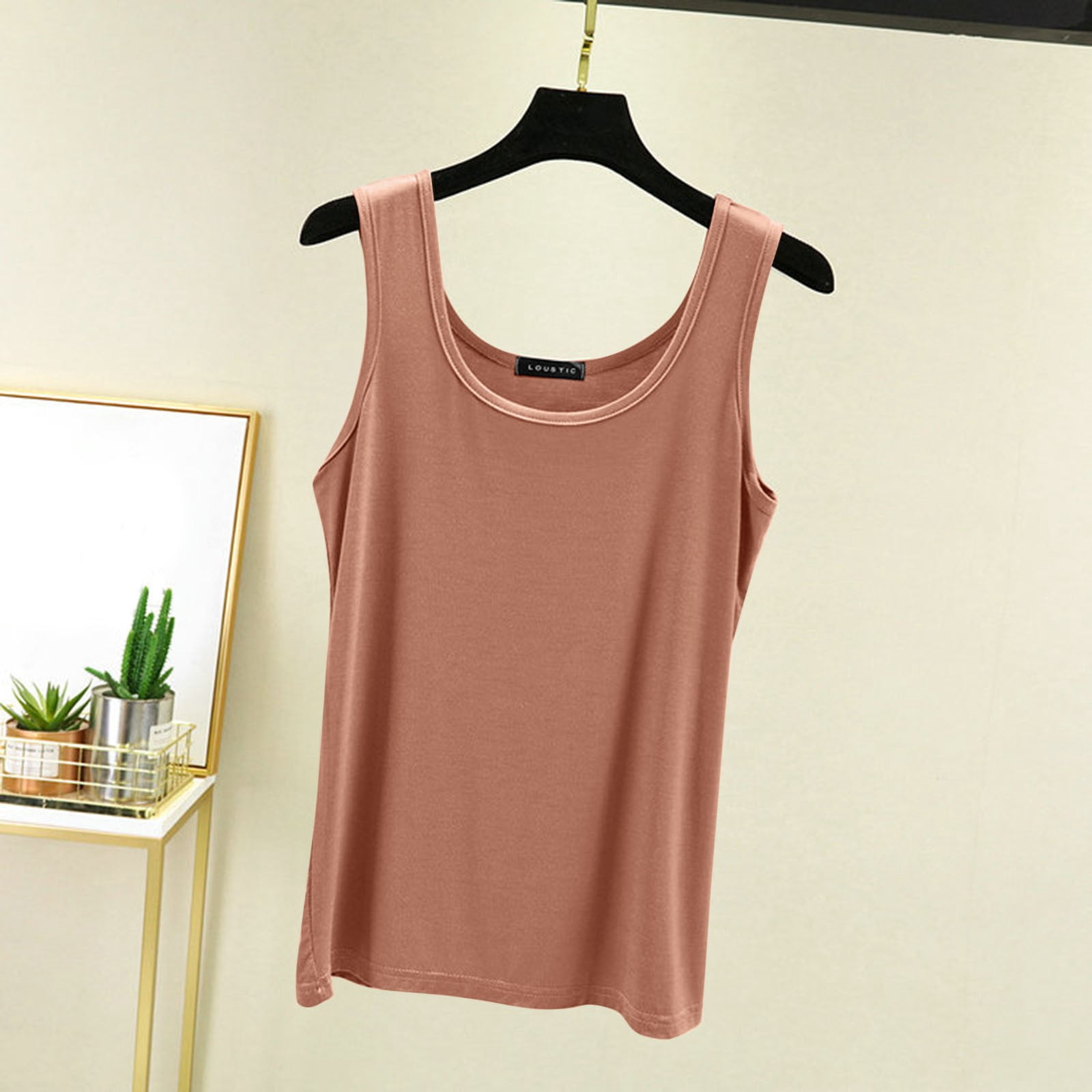 Women's Casual U Neck Camisole Tank Top For Home Comfort And Daily Wear ...