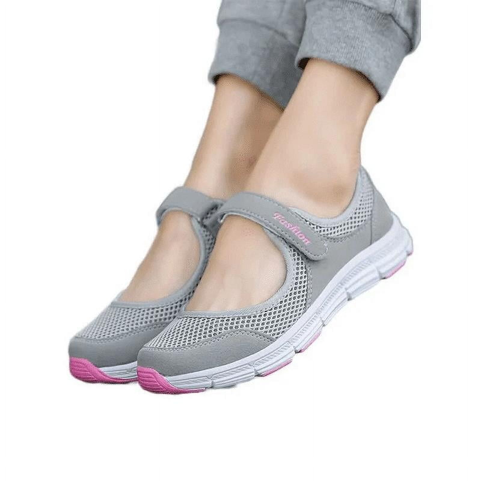 Women's Casual Walking Sneakers Lightweight Breathable Flat Mary Jane ...