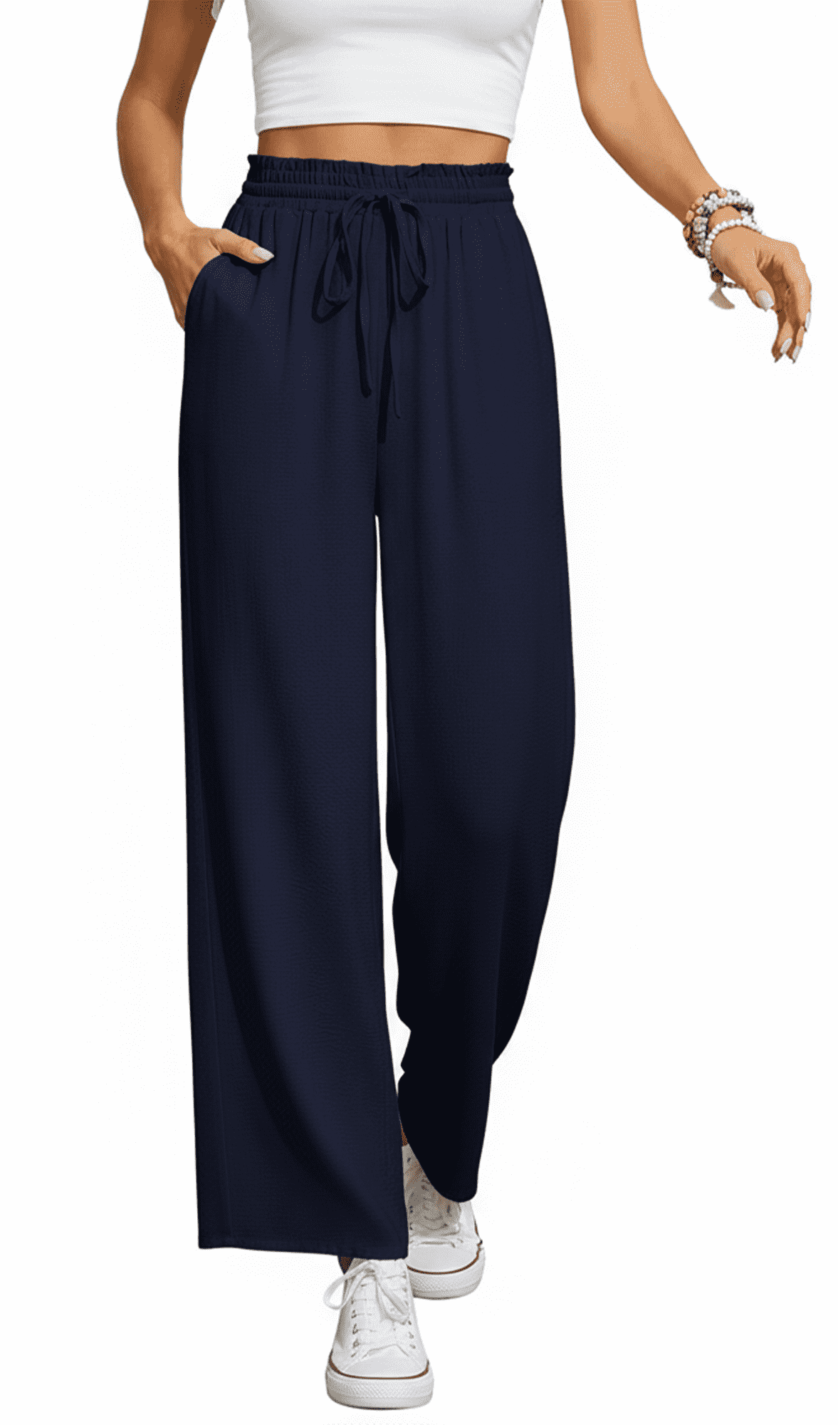 Women’s Casual Wide Leg Sweatpants Flowy Lounge Pants with Pockets ...