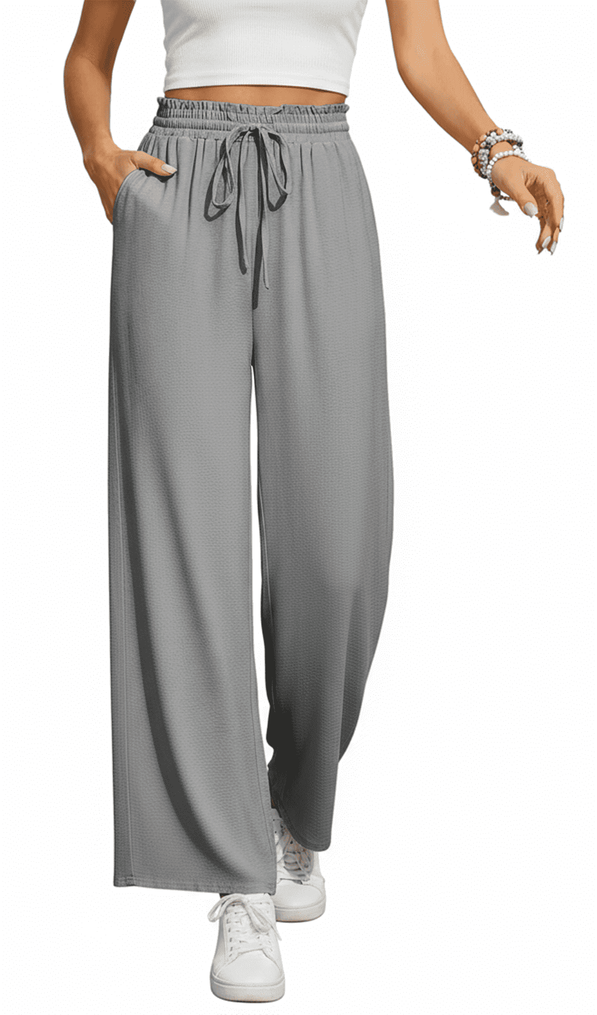 Women’s Casual Wide Leg Sweatpants Flowy Lounge Pants with Pockets ...