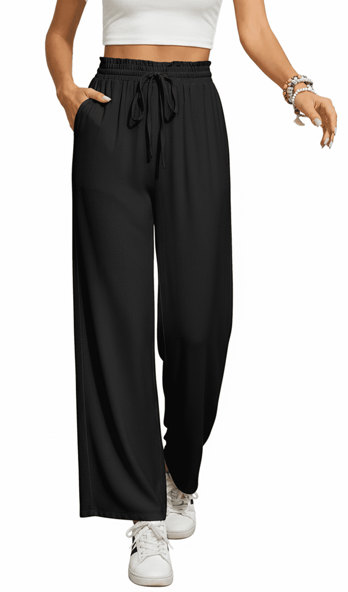 Women’s Casual Wide Leg Sweatpants Flowy Lounge Pants with Pockets ...