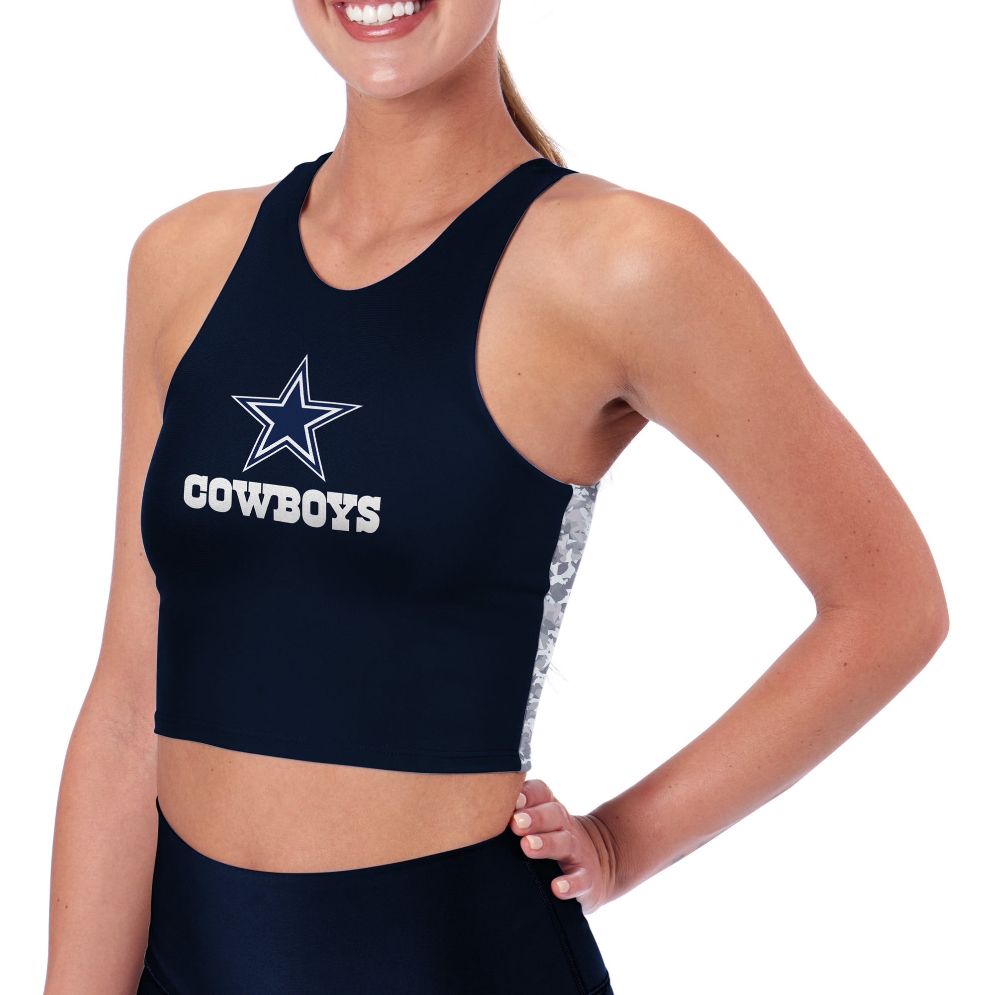 Women's Certo Navy Dallas Cowboys Logo High Neck Midi Bra - Walmart.com