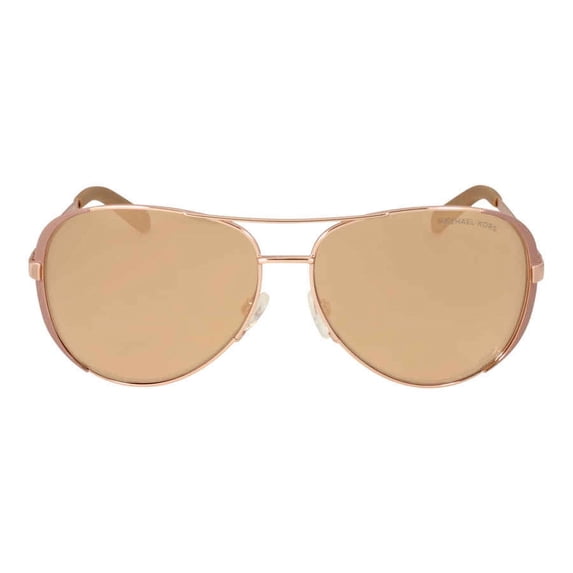 Michael Kors, Women's Sunglasses, MK5004-1017R1-59, Rose Gold Aviator ...