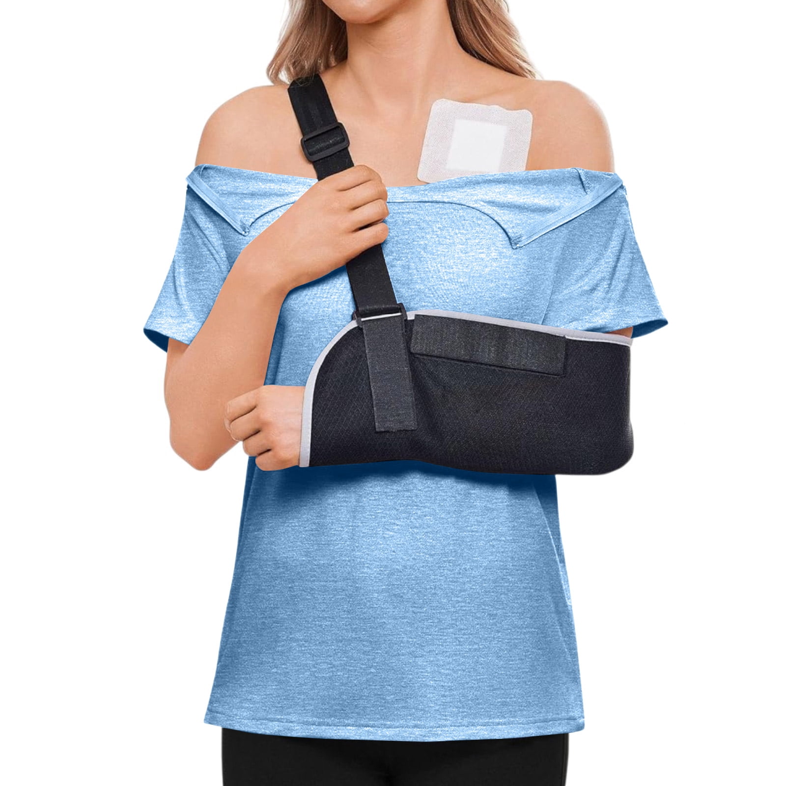 Women's Chemo Port Access Shirts Shoulder Half Zippers Post Surgery ...