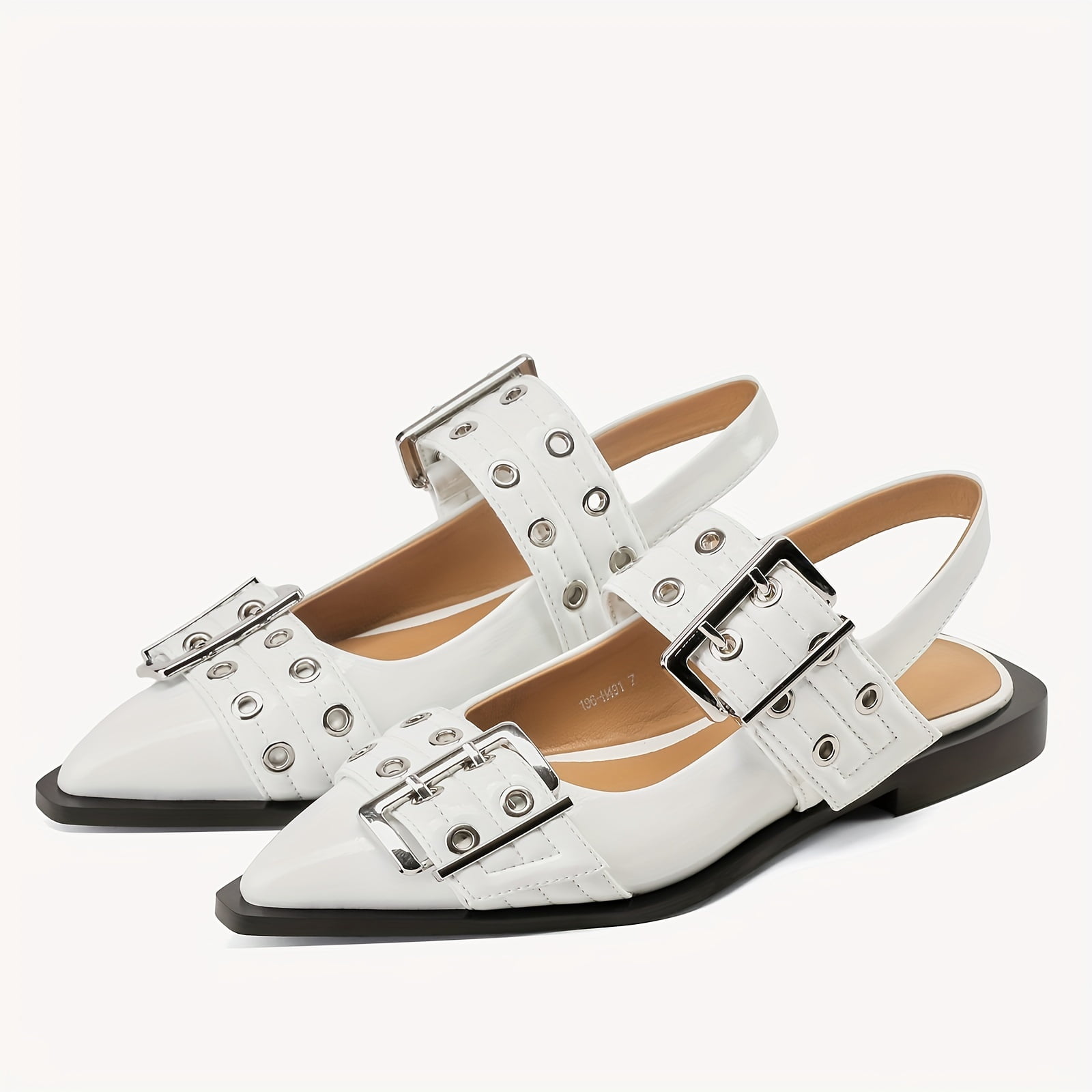 Women's Chic Flat Heel Sandals | Lightweight Faux Leather Slip-On | Cap ...