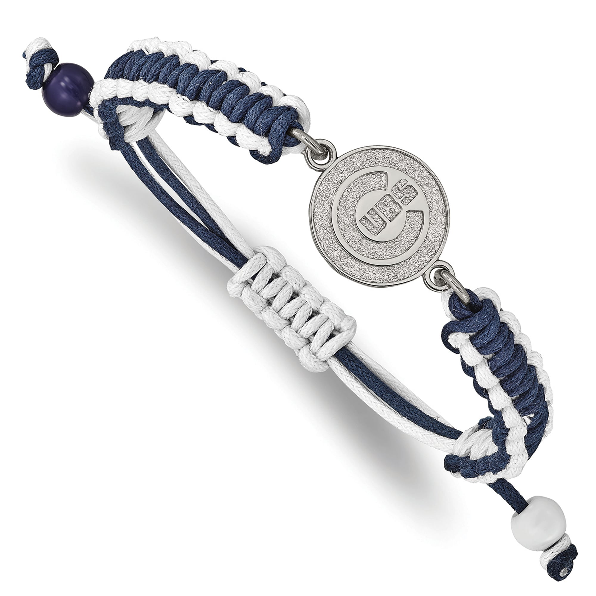 Women's Chicago Cubs Stainless Steel Adjustable Cord Bracelet - Walmart.com