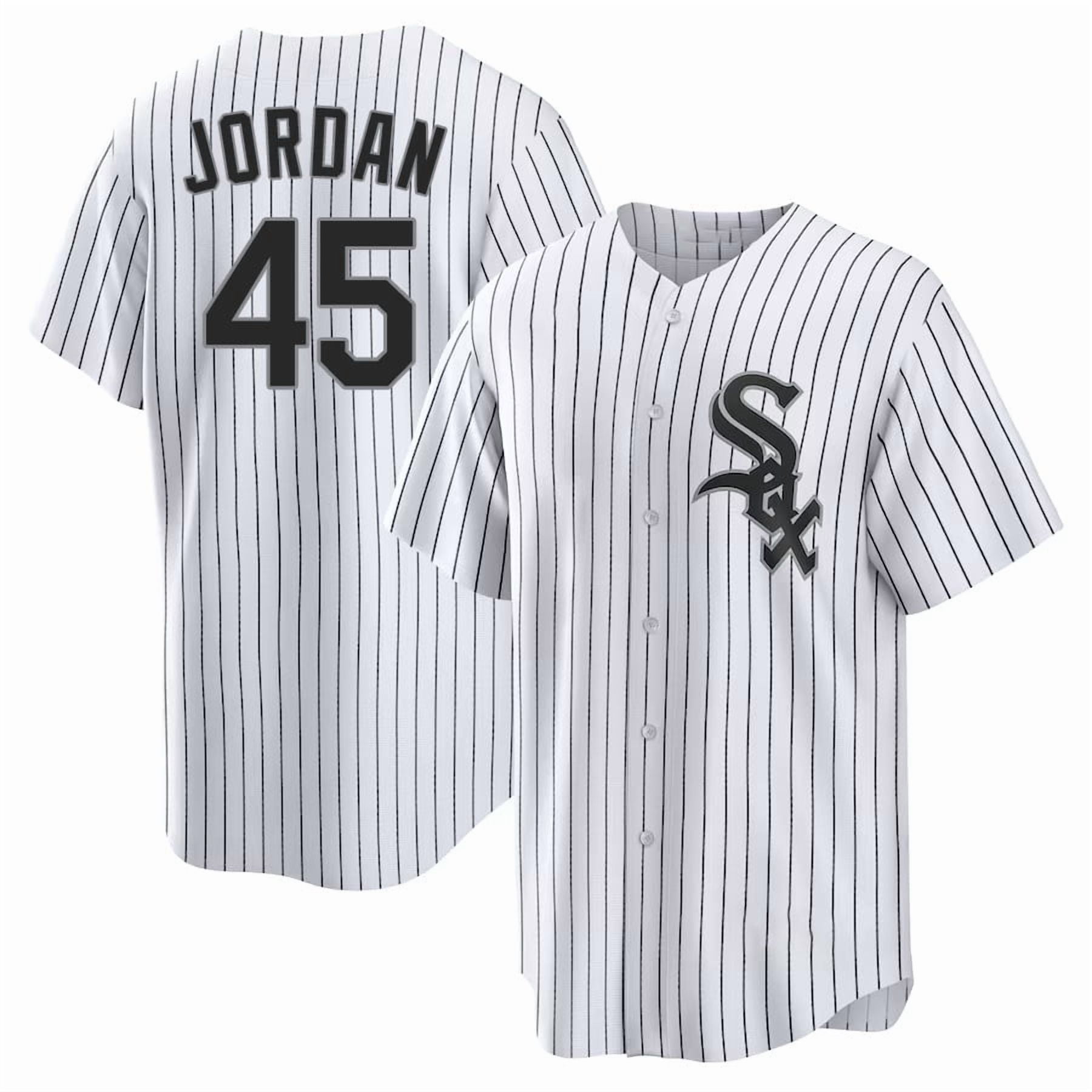 Women's Chicago WS Jordan 45 White Replica Stitched T-shirts Player ...