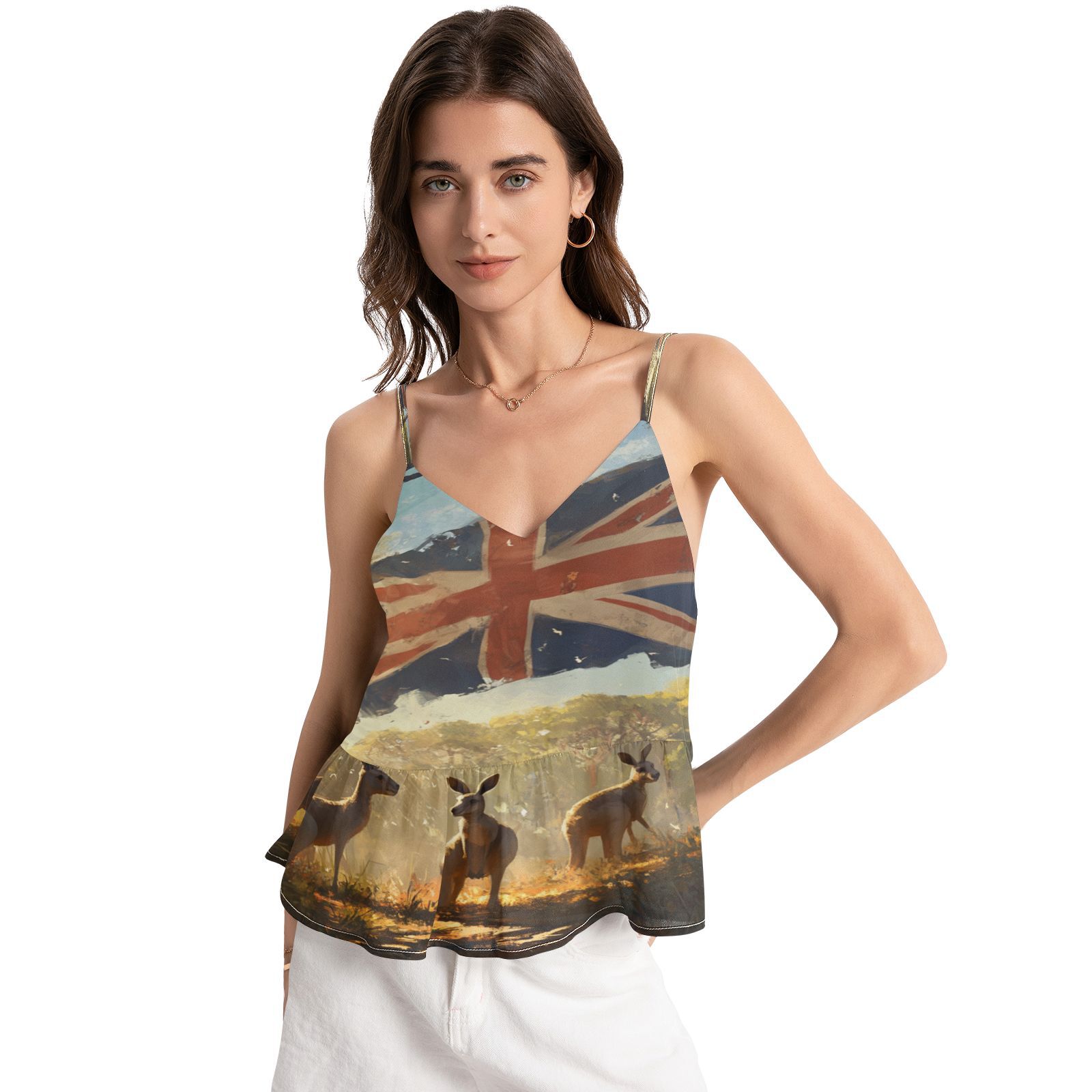 Women's Chiffon Halter Top - Lightweight, Breathable, Adjustable Design ...