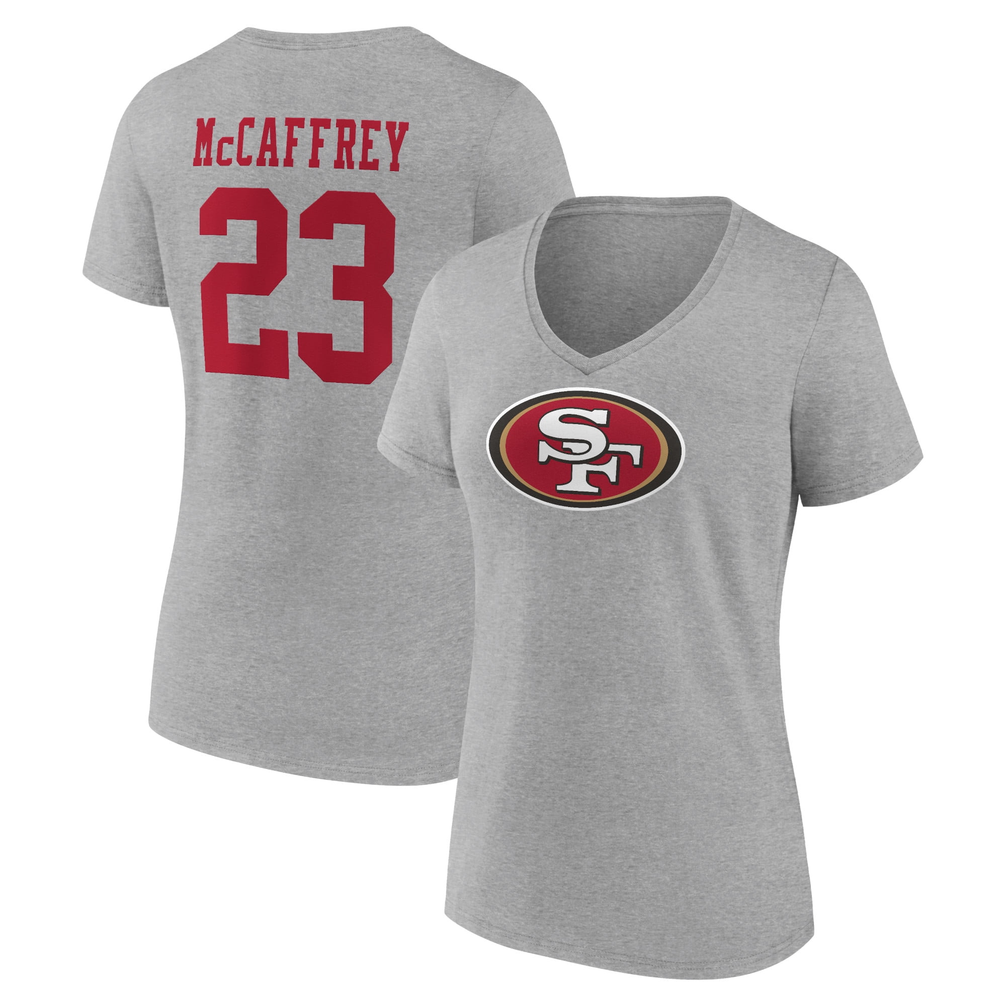 Women's Christian McCaffrey Gray San Francisco 49ers Icon Player Name ...