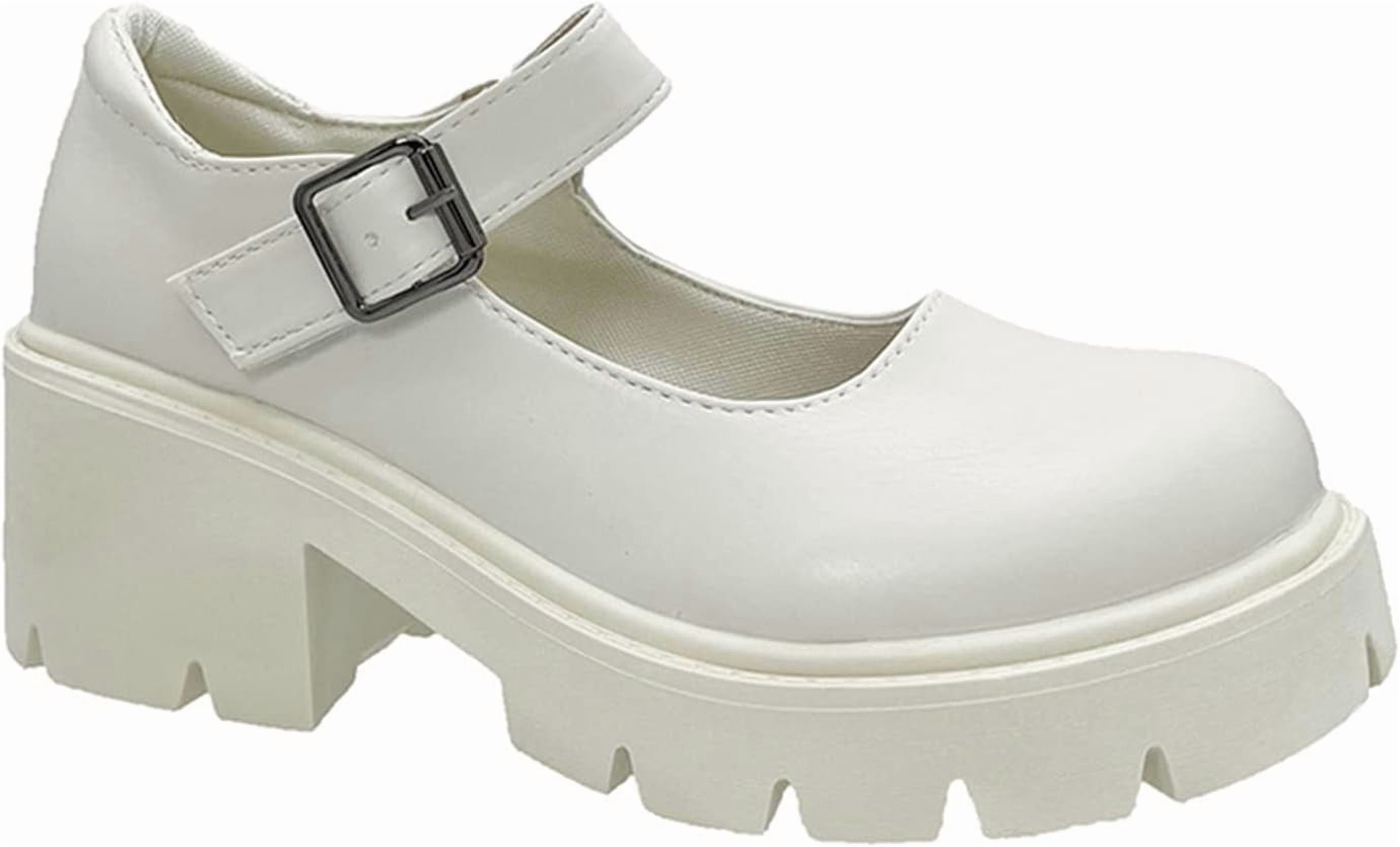 Women's Chunky Heel Dress Shoes | Simple high heels for School Uniform ...