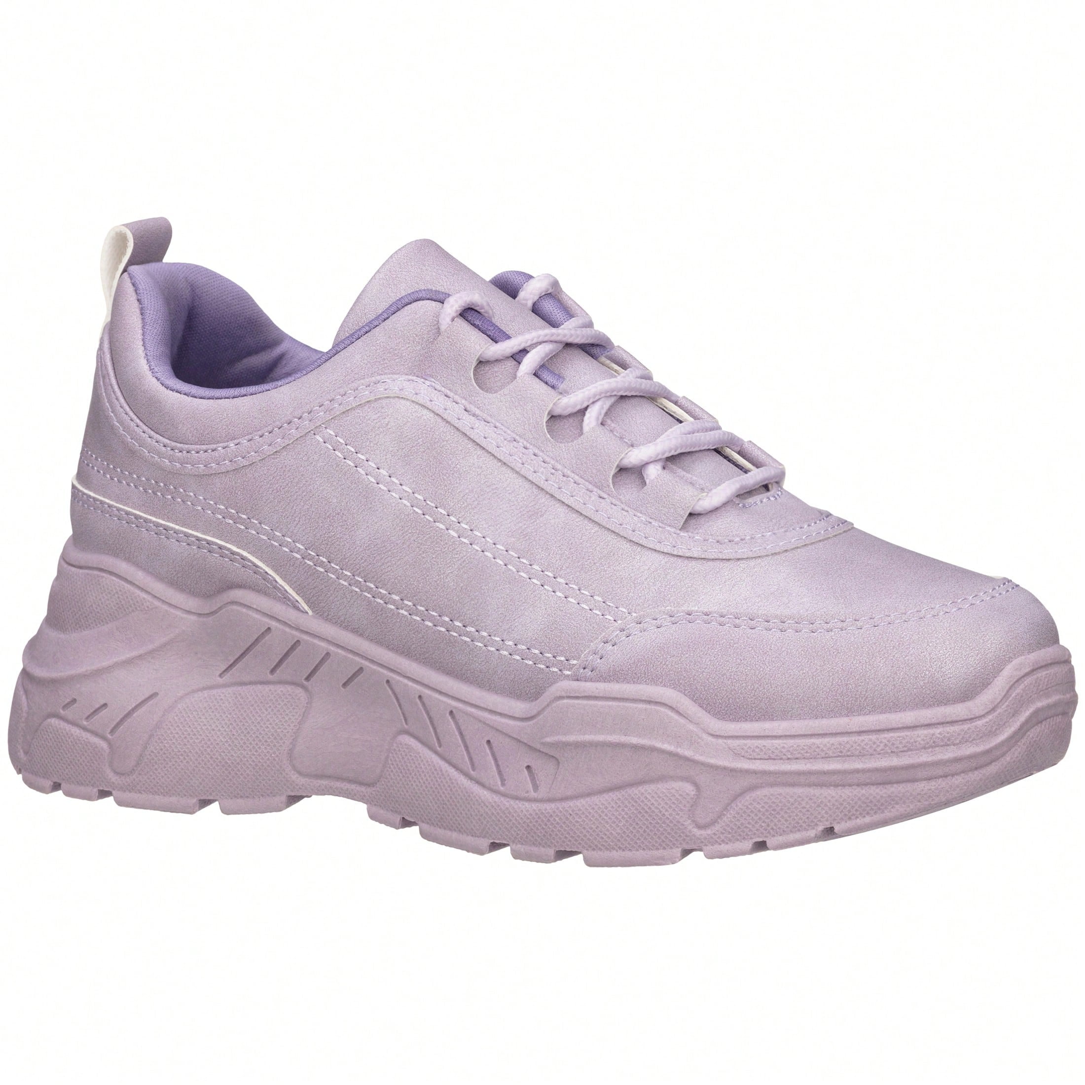 Women's Chunky Platform Lace Up Sneaker Lightweight Casual Everyday ...