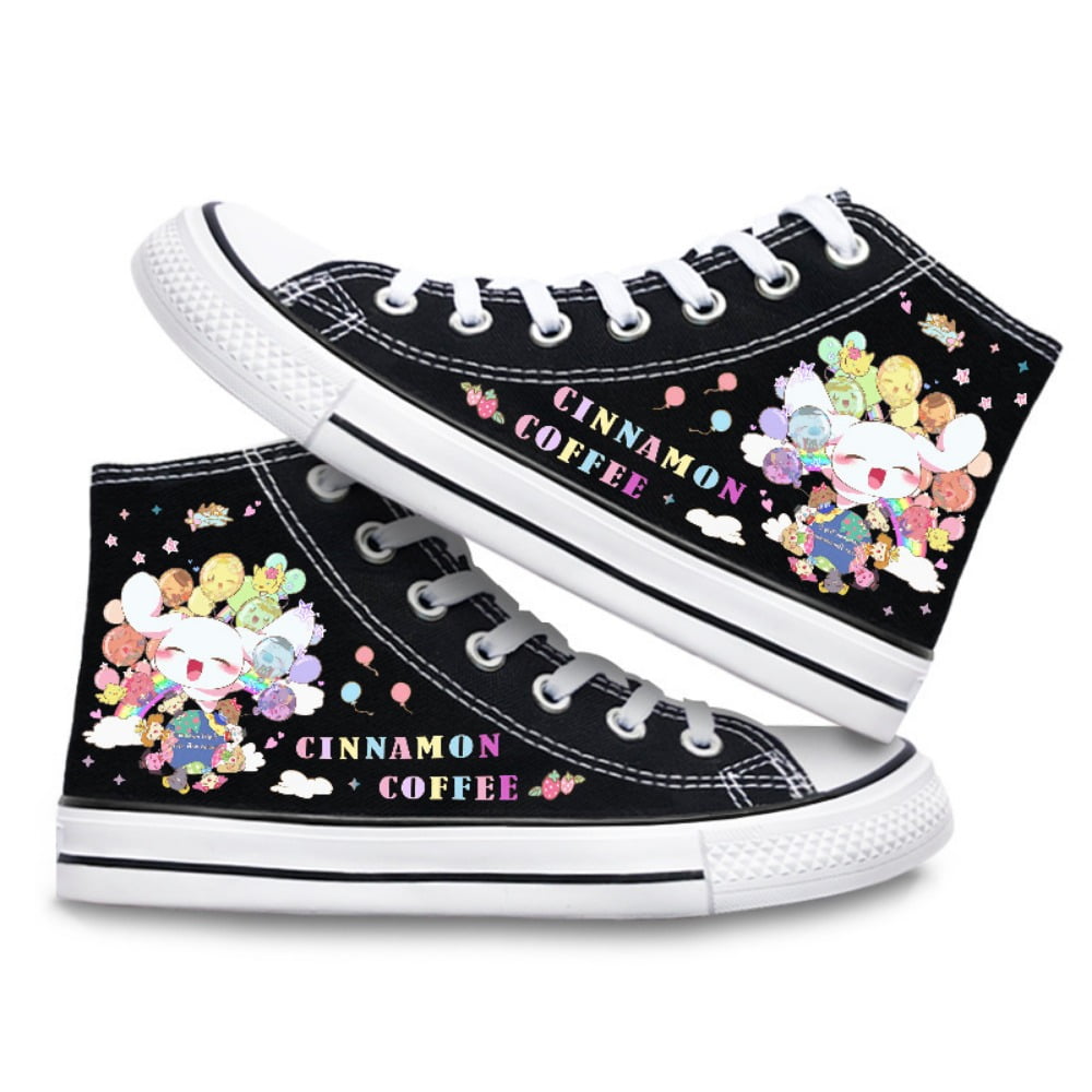 Women's Cinnamoroll High Top Canvas Sneakers - Cartoon Print Lace-Up ...