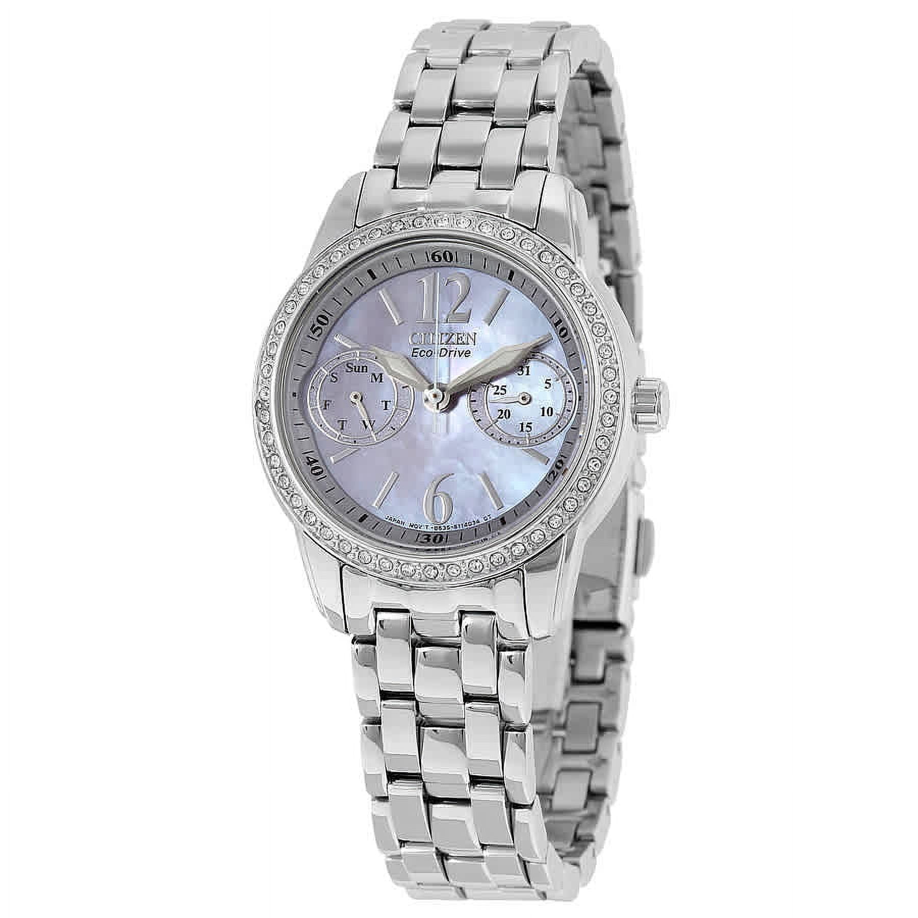 Women's Citizen Eco-Drive Swarovski Watch, Silver Stainless Steel ...