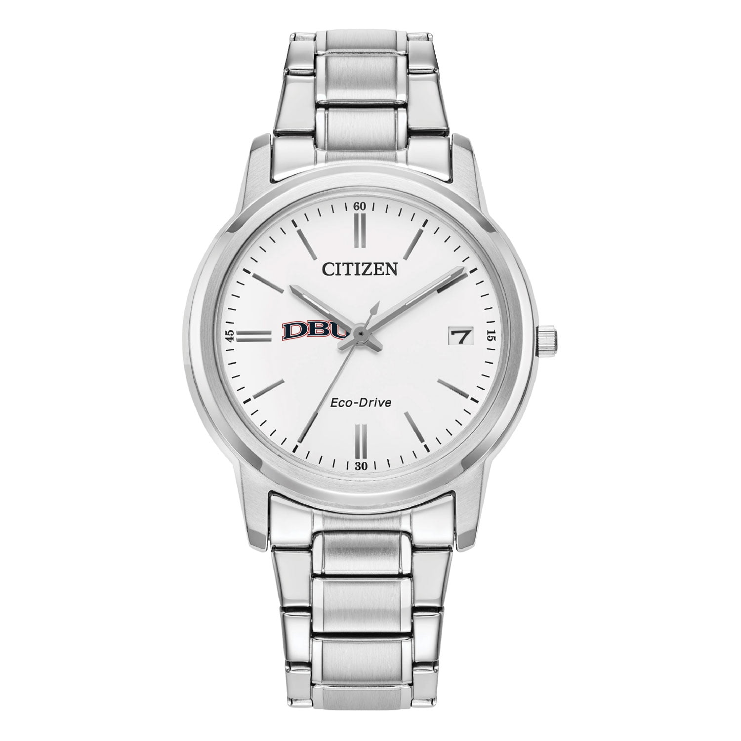 Women's Citizen Watch Silver Dallas Baptist Patriots Eco-Drive White ...
