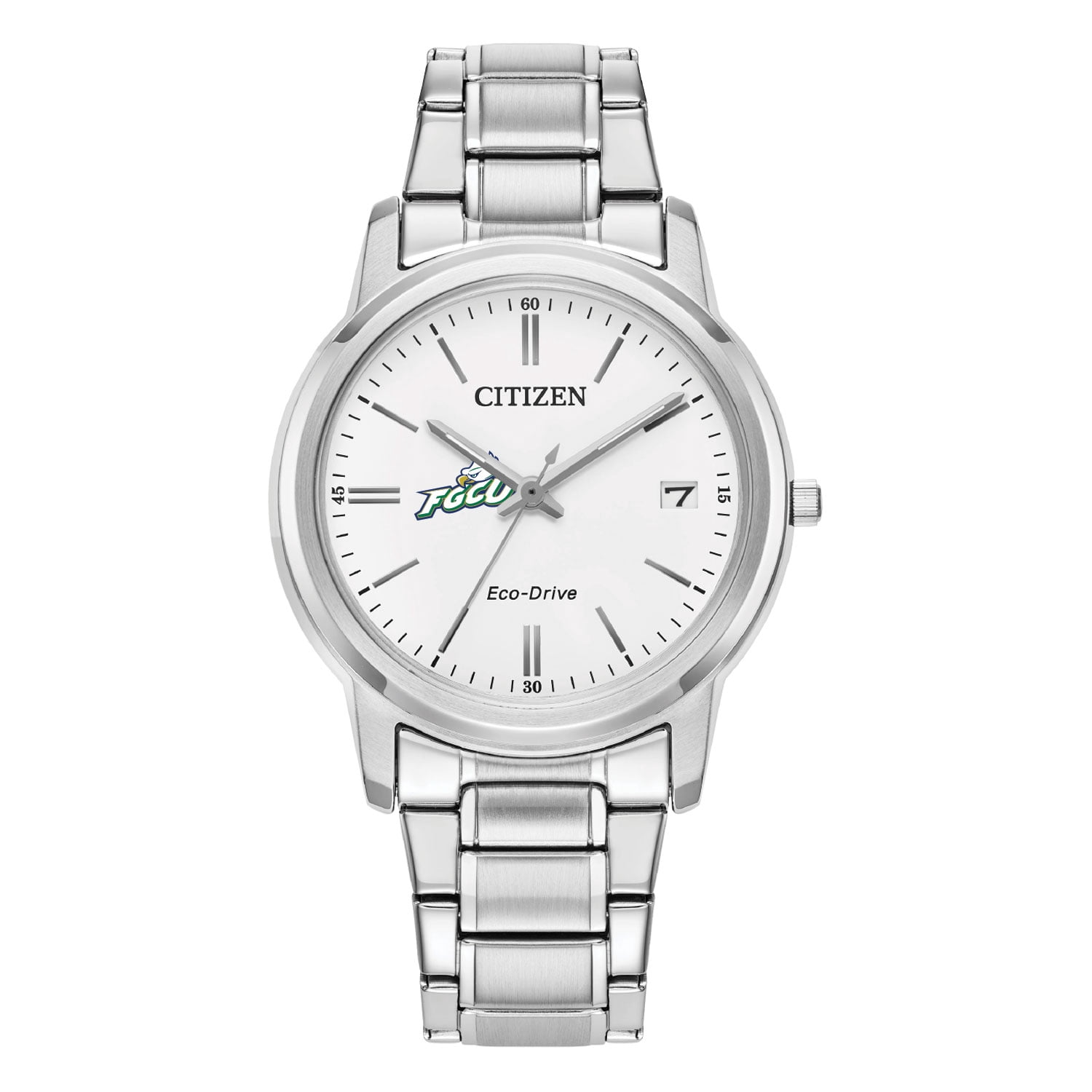 Women's Citizen Watch Silver Florida Gulf Coast Eagles Eco-Drive White ...