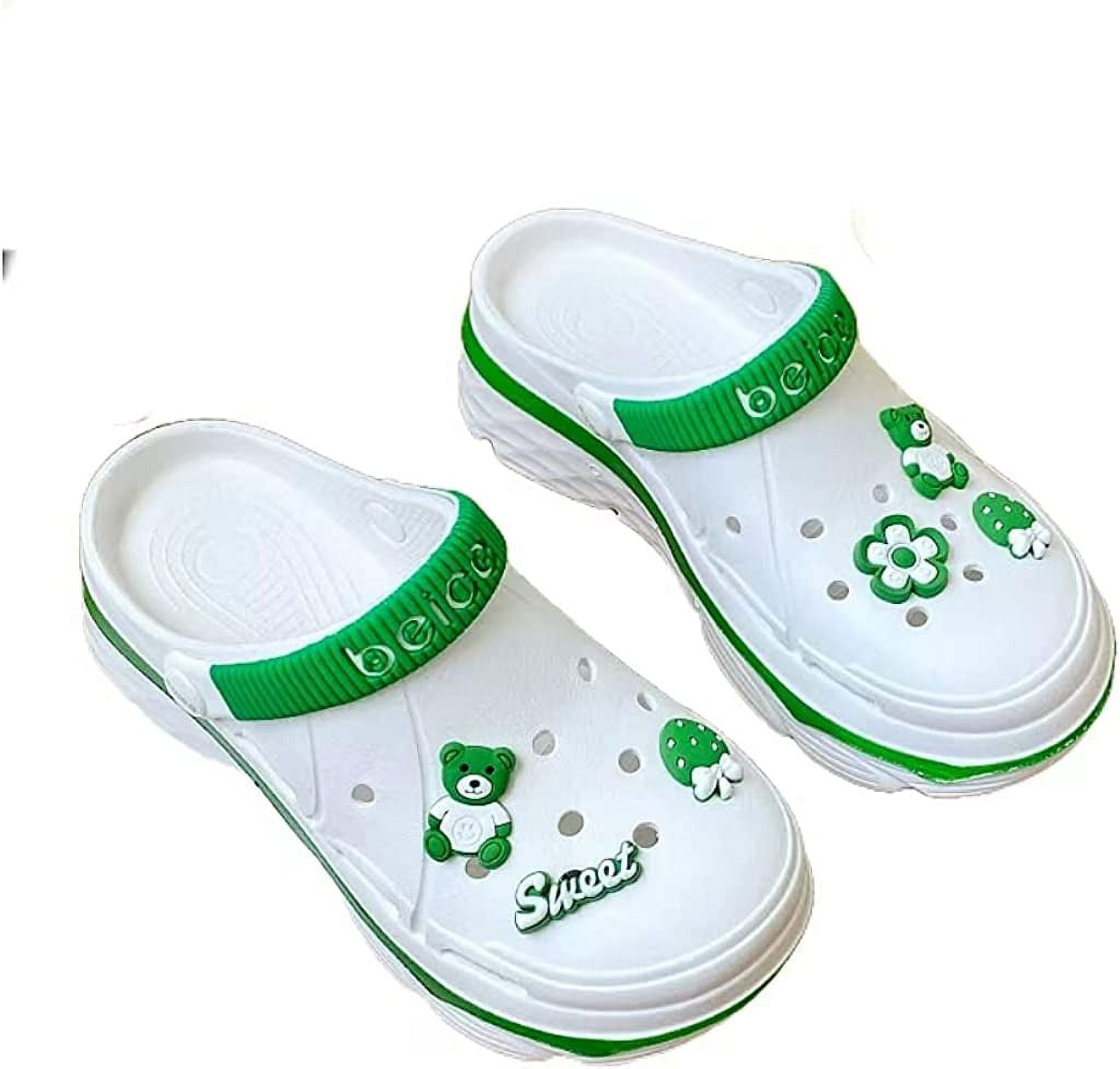 Women's Classic Clog Sandals with Shoe Charms, Comfortable Lightweight ...