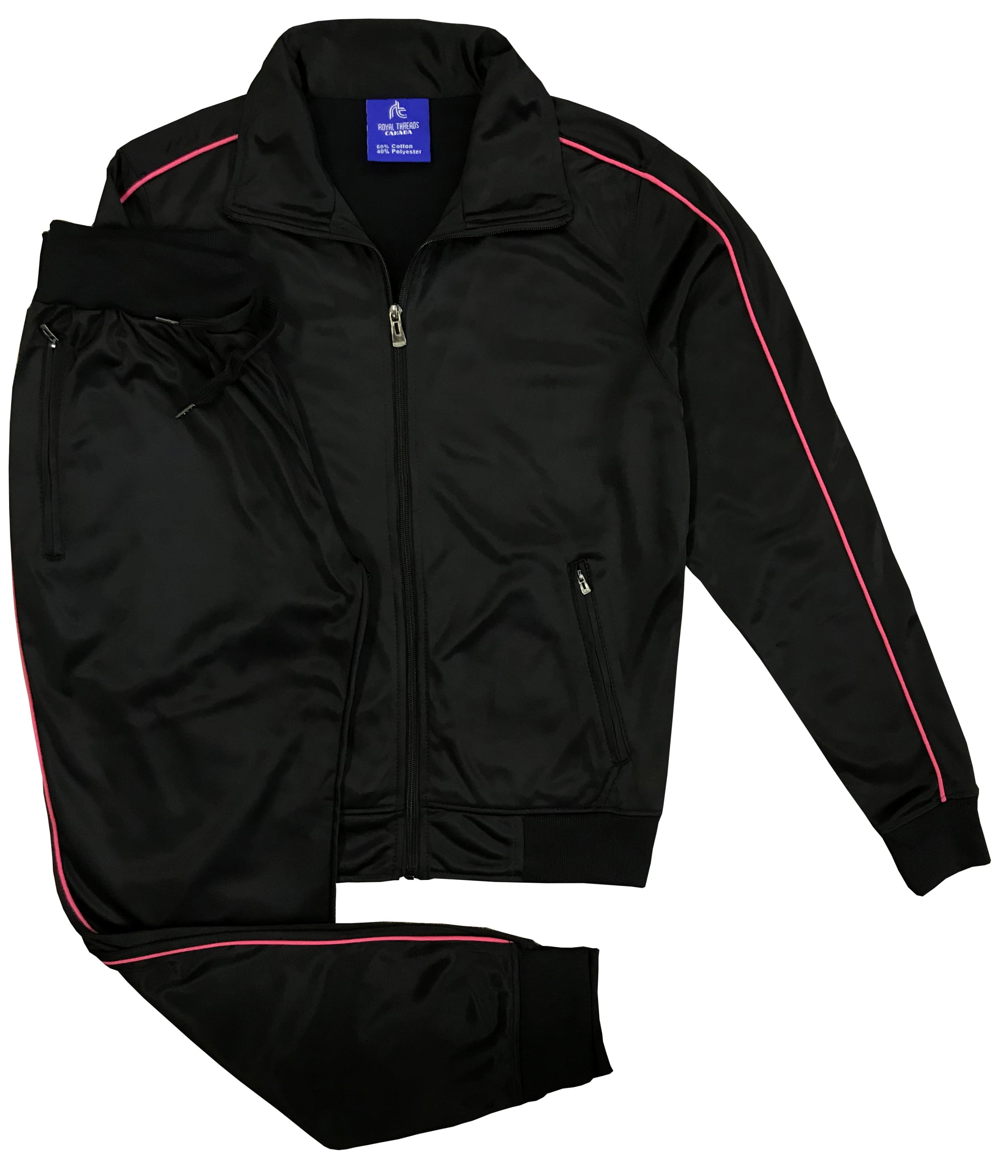 Royal Threads Women's Classic 2-piece Jogger Tracksuit with Full Zip ...