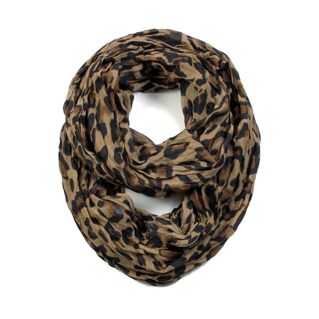 Women's Classic Leopard Print Infinity Scarf (Brown) - Walmart.com