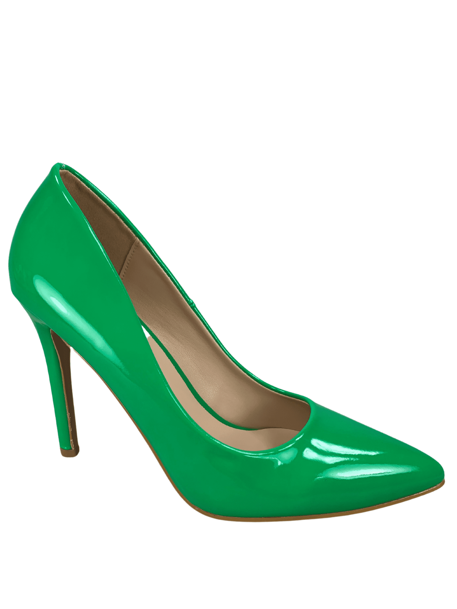 Women's Classic Multi Color Slip On Stiletto Heels Dress Casual Patent ...