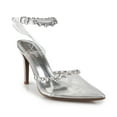 Women's Clear and Glamour PVC Rhinestones Dress Evening Heeled Sandals ...