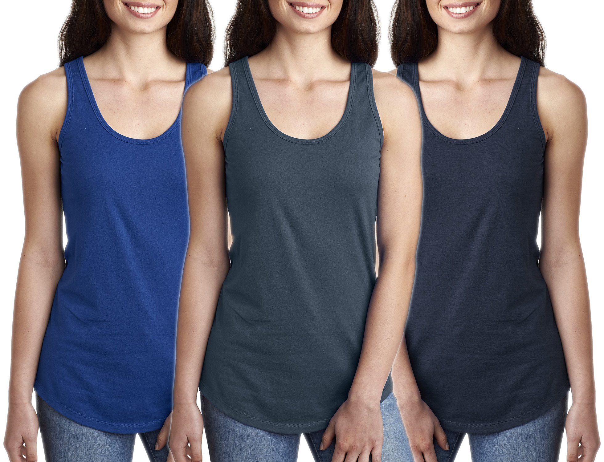 Women's Clementine Ideal Racerback Tank Top (Pack of 3) - Walmart.com