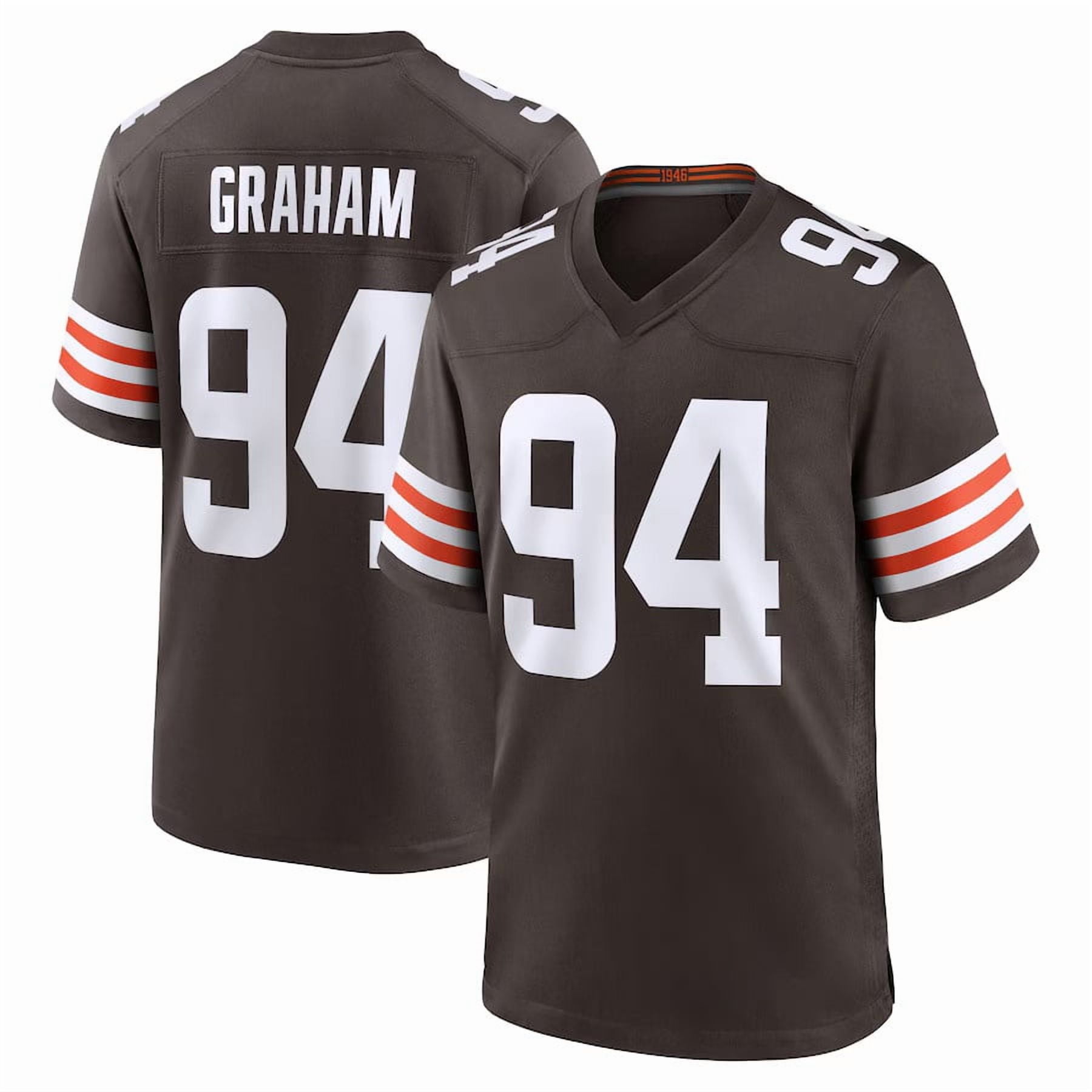 Women's Cleveland Graham 94 Brown Sports Player Game Stitched Name ...