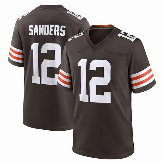 Women's Cleveland Sanders 12 Brown Sports Player Game Stitched Name ...