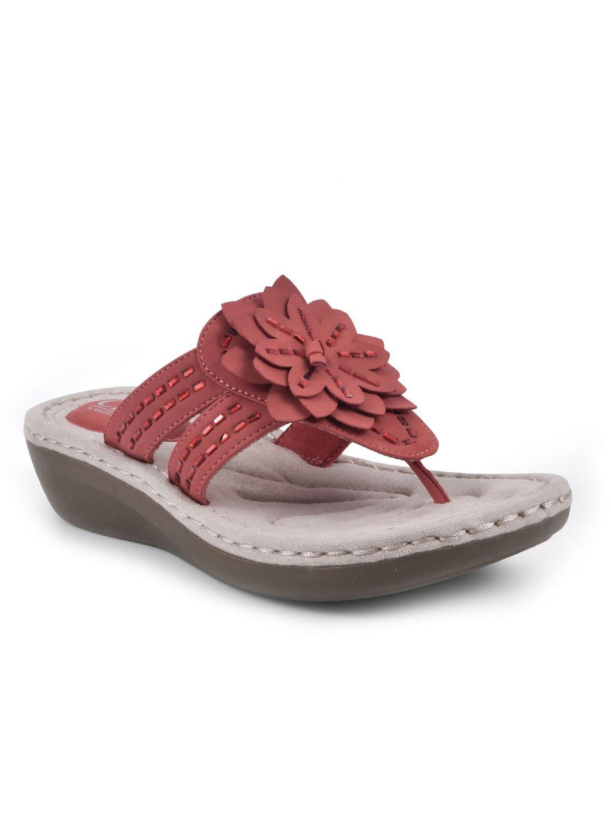 Cliffs by White Mountain Womens Cupcake II Faux Leather Thong Sandals ...