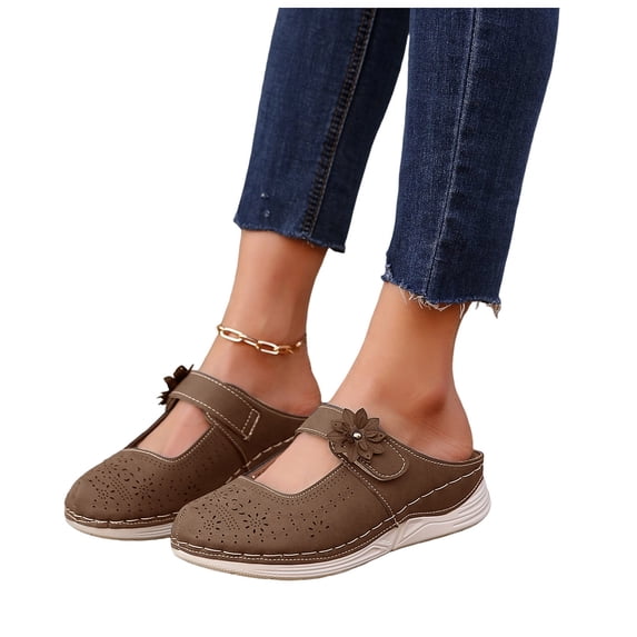 Women's Closed Toe Clogs Cut Out Comfortable Slip on Mules with Arch ...