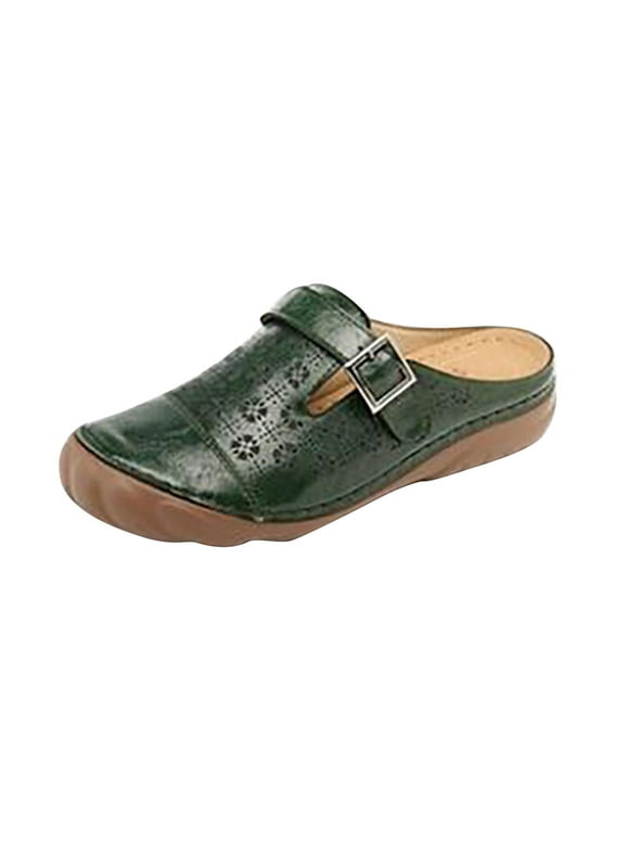 Closed Toe Slides Womens