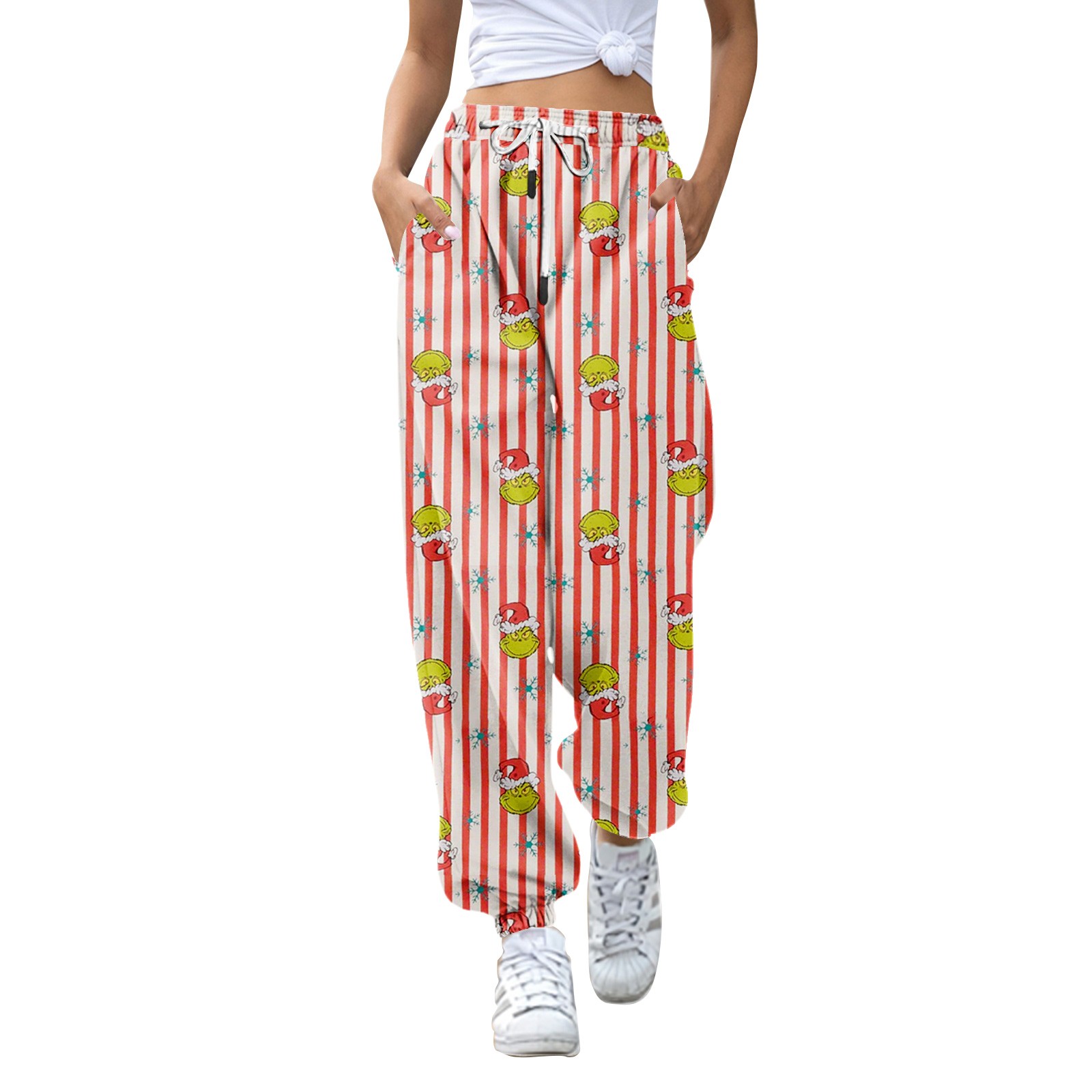 Women's Clothing Green Grinch Pants, Women's Fashion High Waist Hanes ...