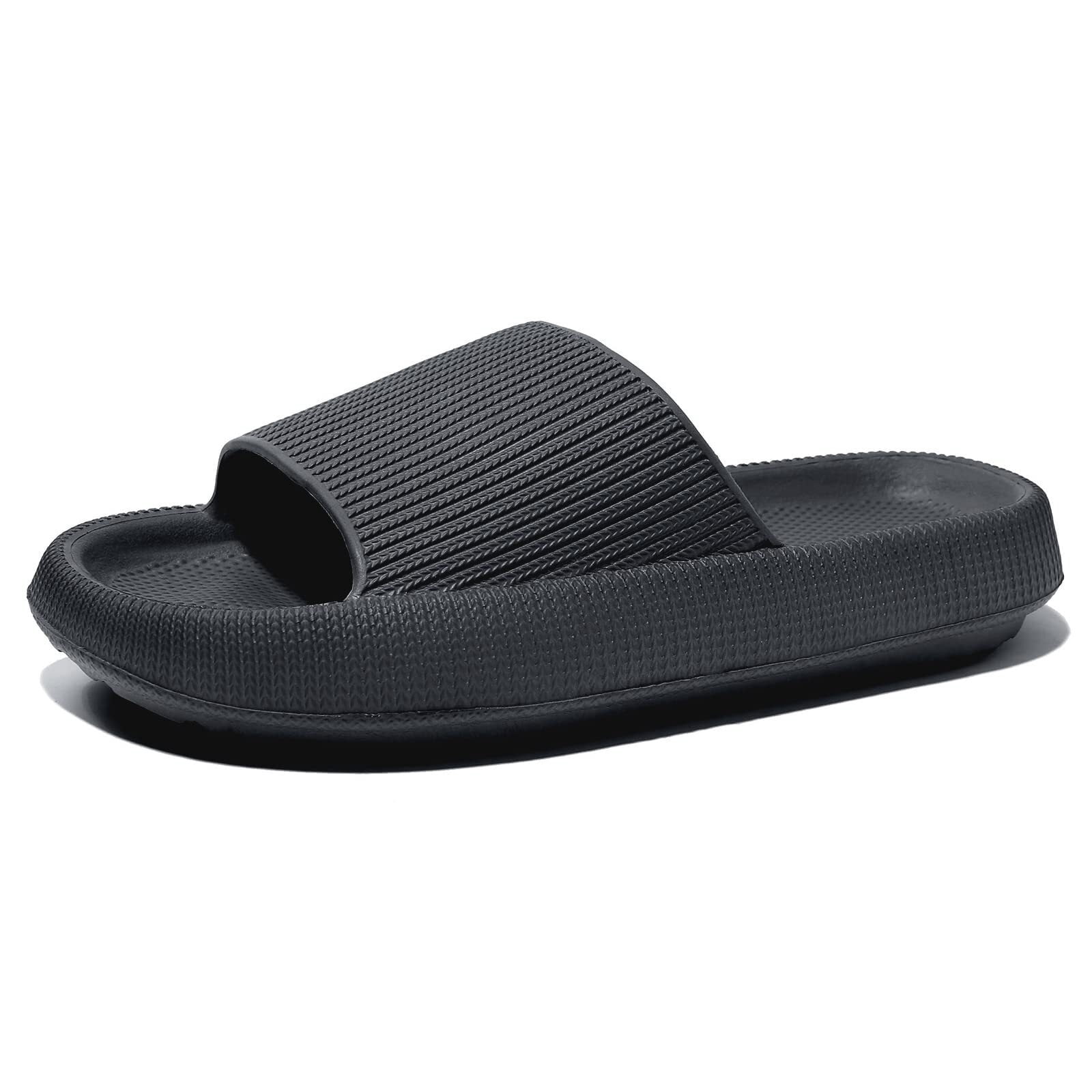 Women's Cloud Slides Slippers Soft Cushioned Thick Sole Shower Bathroom ...