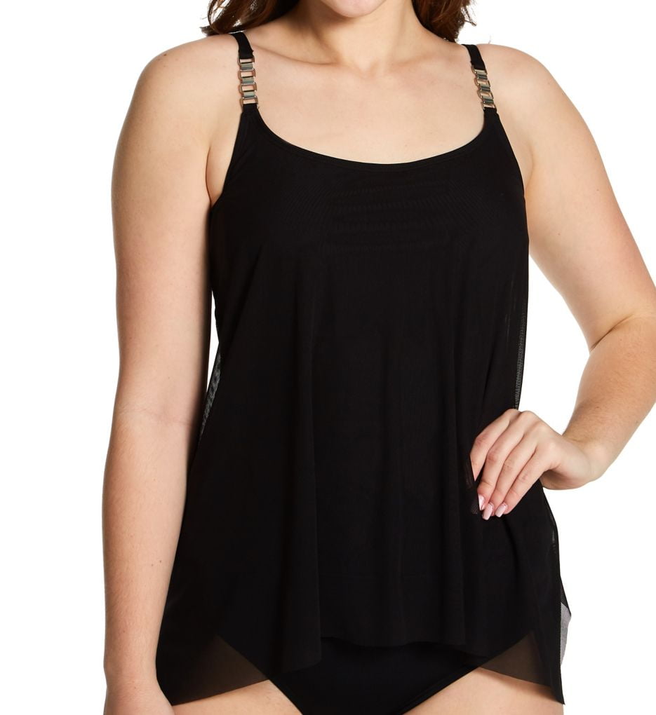 Women's Coco Reef U95433 Classic Solids Current Mesh Layer Tankini Swim ...